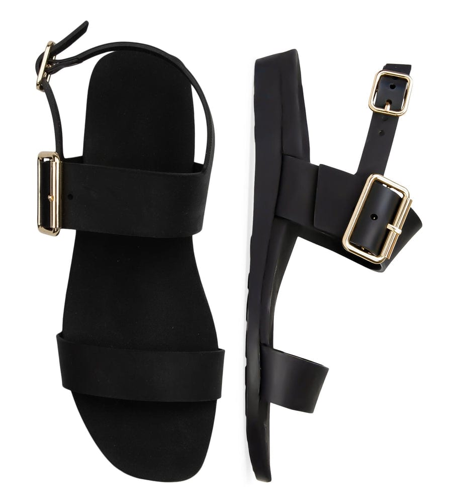 Sanderlings Midnight Rubber Flat Sandals | Bared Footwear