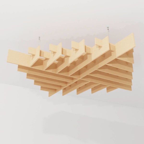 Suspended Wood Ceiling Clouds | Shelly Lighting