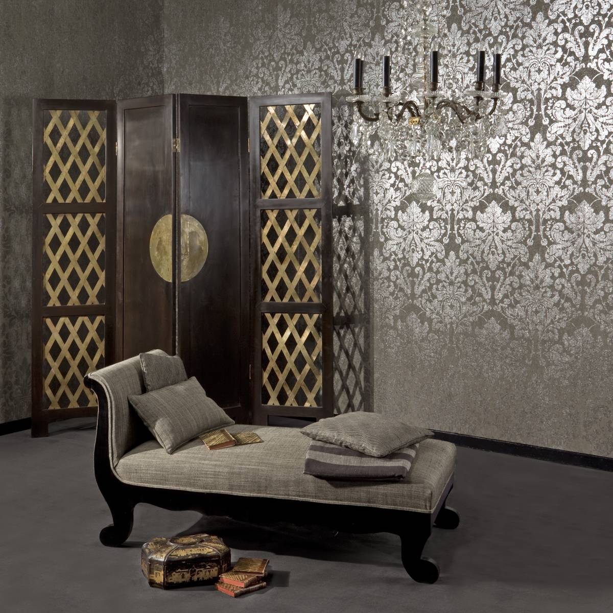 DAMASK IN FOIL PALAZZO - Baresque