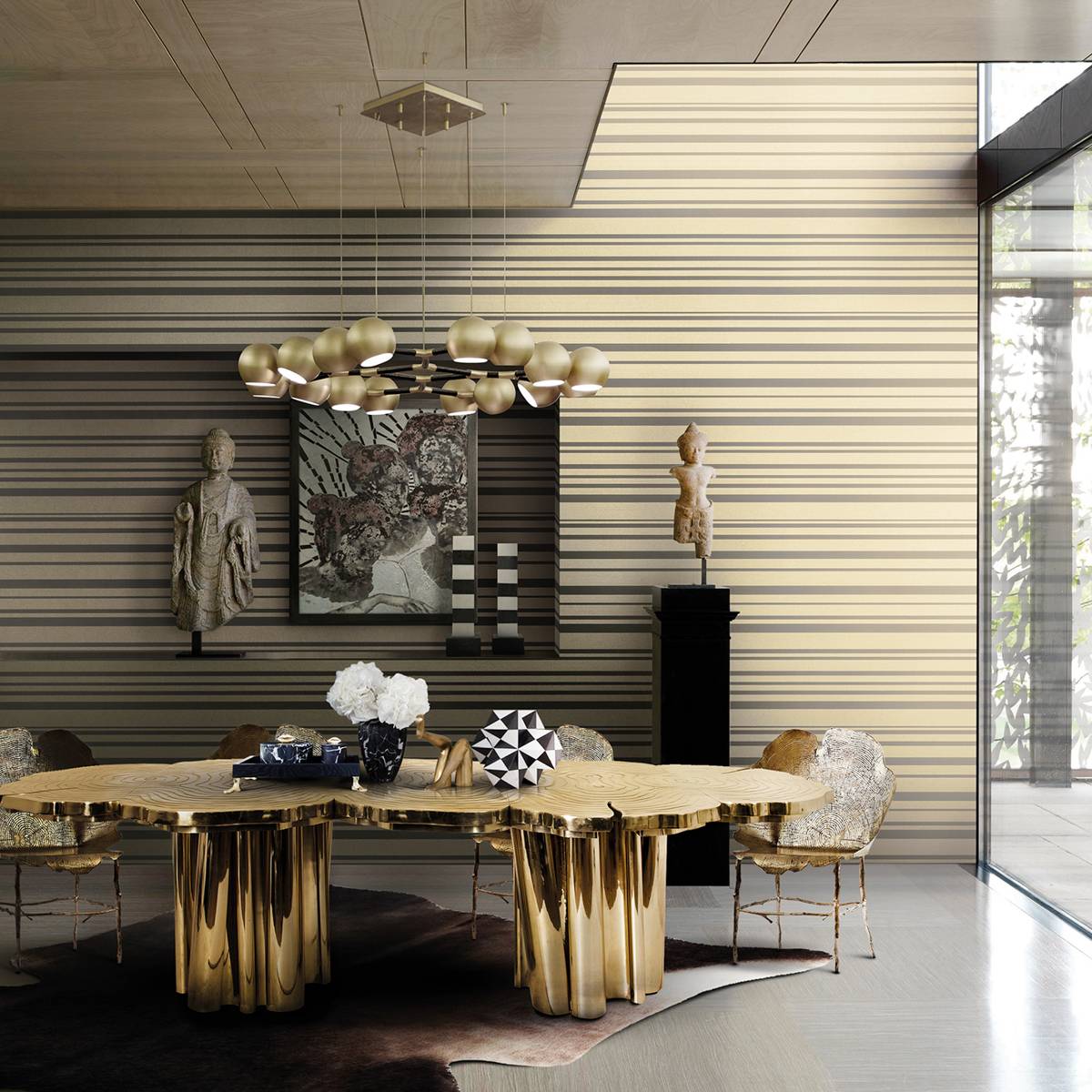 Glam Stripe Non Woven Textile Infinity - Baresque