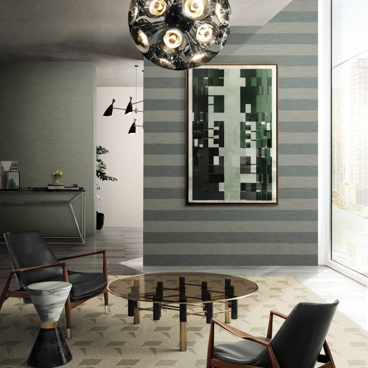 Space Dyed Stripe Textile Infinity - Baresque