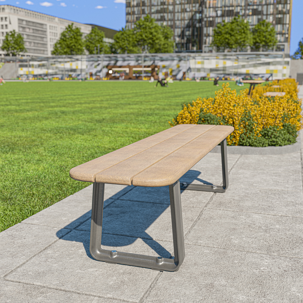 Contour Straight Bench - Commercial & Public Space Furniture | Park ...