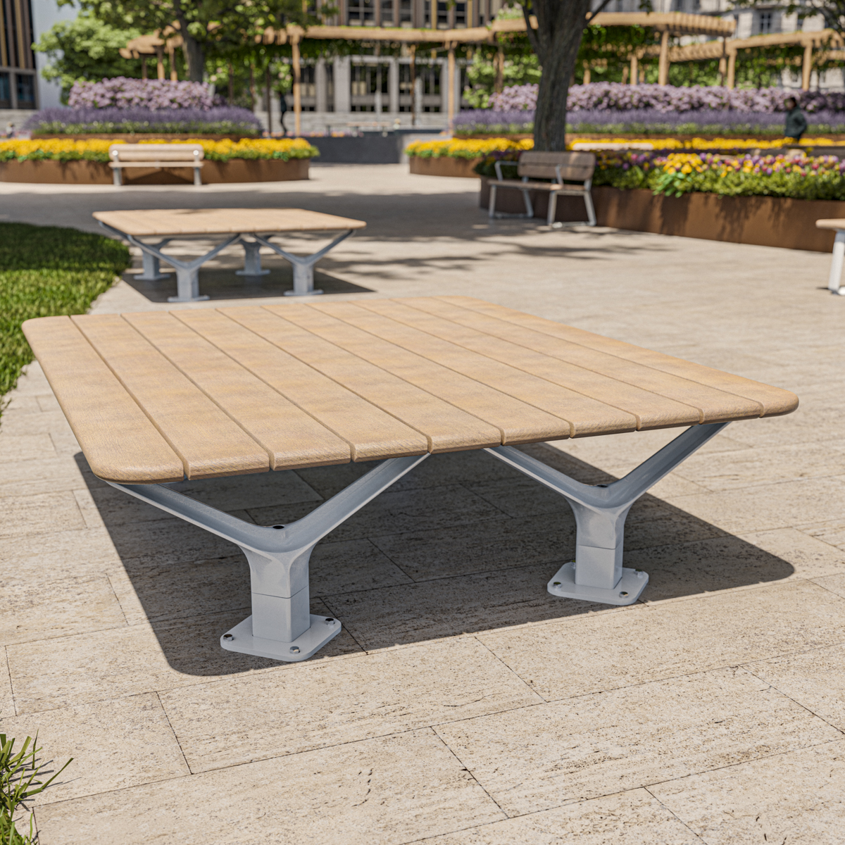 Contour Platform Bench - Commercial & Public Space Furniture | Park ...