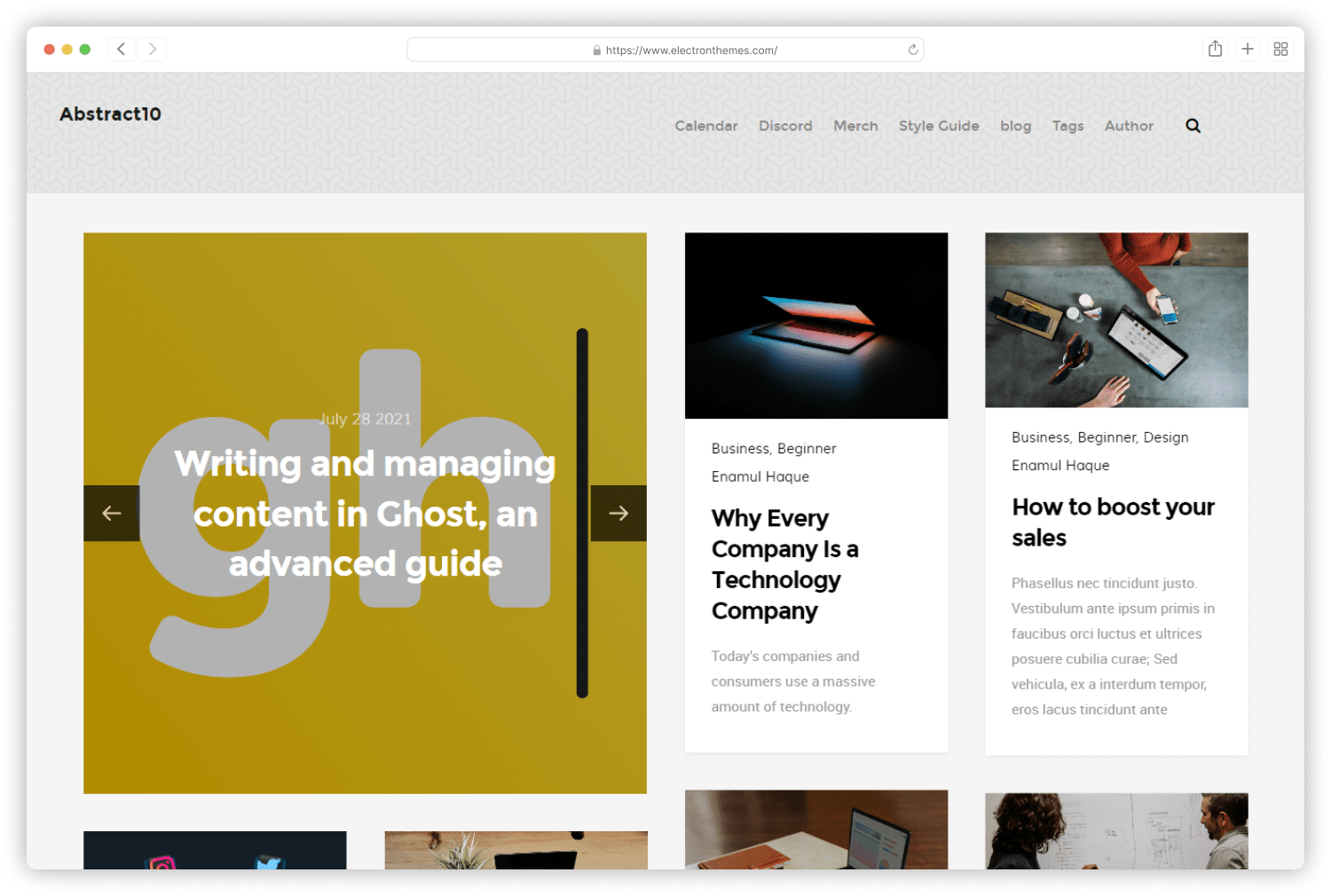 Top 15 Free Ghost Themes for Ghost CMS in 2024 | Electron Themes