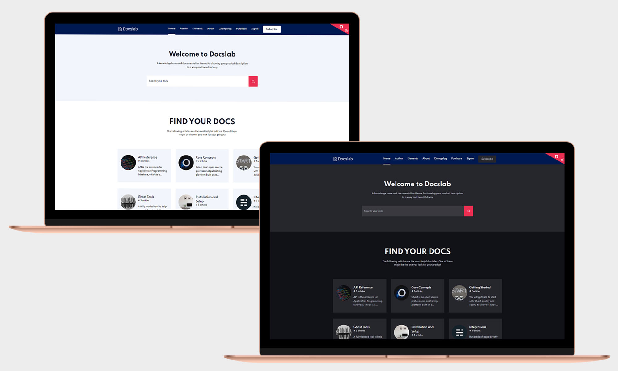 Docslab - Knowledge Base and Documentation Ghost Theme + RTL | Electronthemes