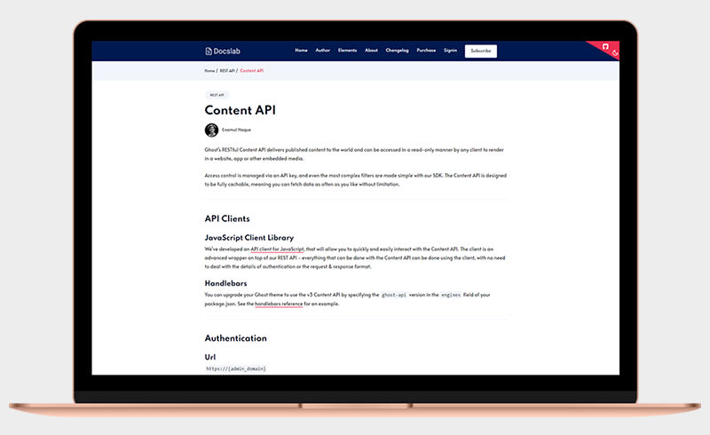 Docslab - Knowledge Base and Documentation Ghost Theme + RTL | Electronthemes