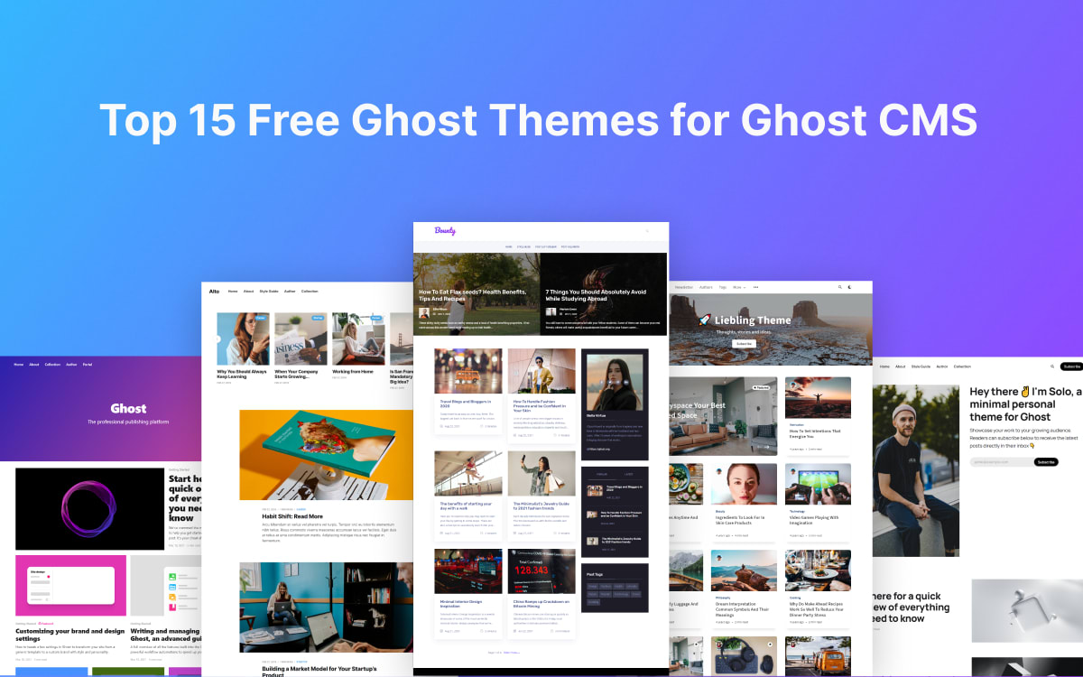 Top 15 Free Ghost Themes for Ghost CMS in 2023 | Electron Themes
