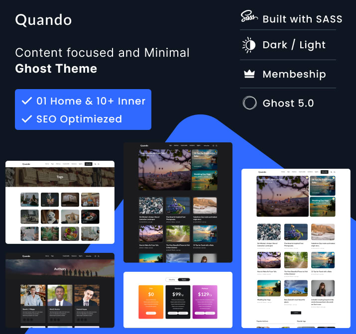 Customizable and Professional Ghost CMS Themes for Your Business | Electronthemes