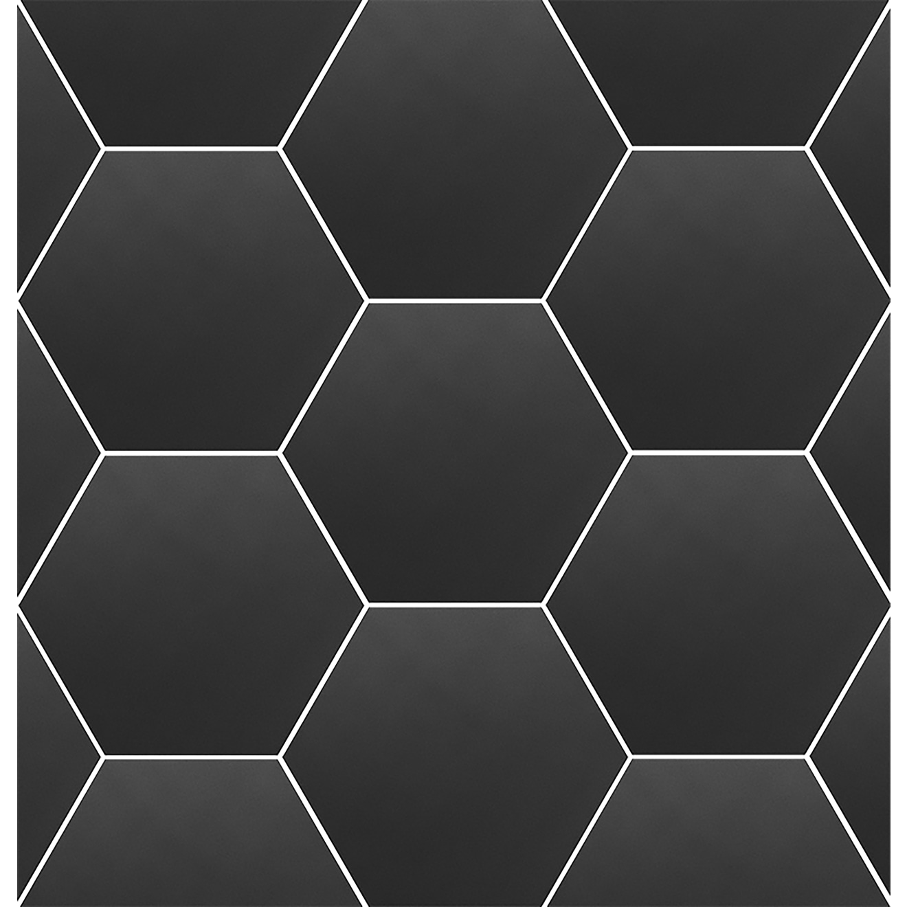 hexagonal black tile