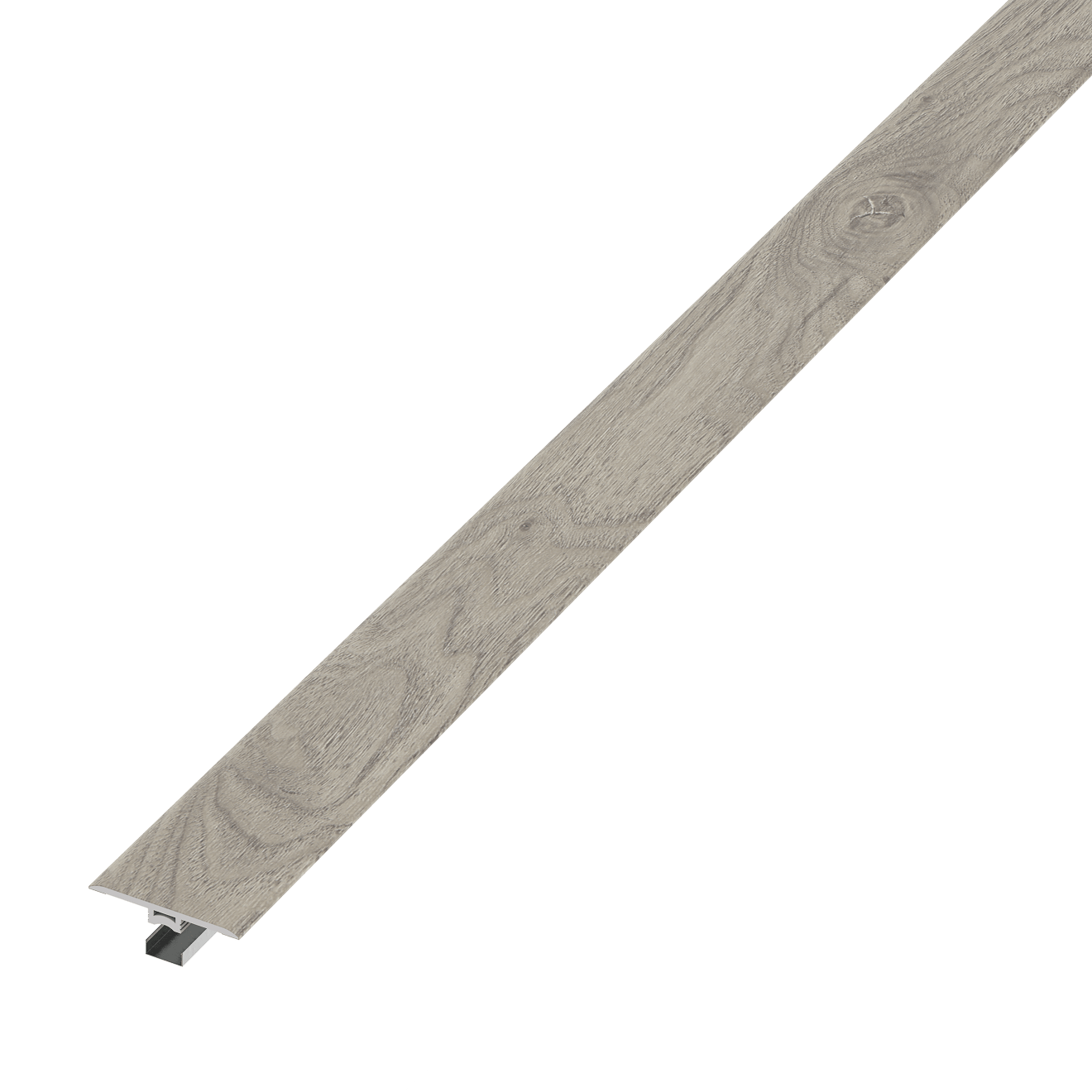 Cassio Luxury SPC Vinyl T-Molding Trim in Grey | Bedrosians Tile & Stone