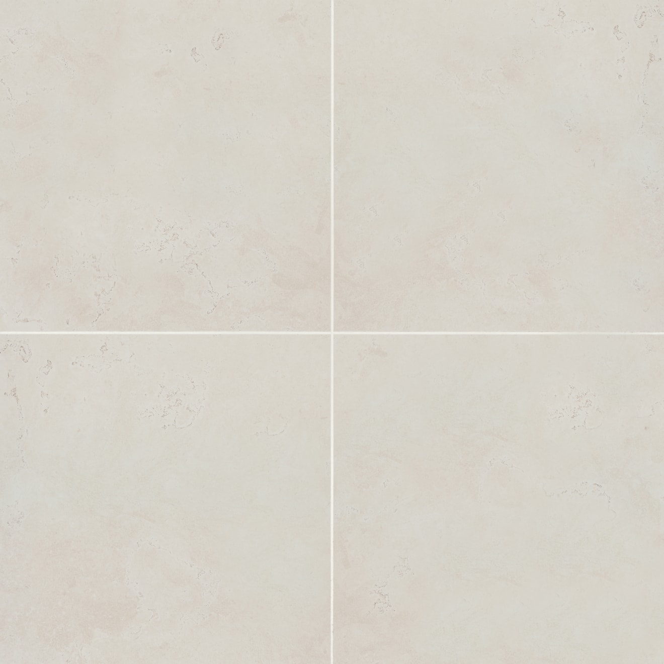 Thaddeus 32" x 32" Matte Porcelain Tile in White | Bedrosians Tile & Stone