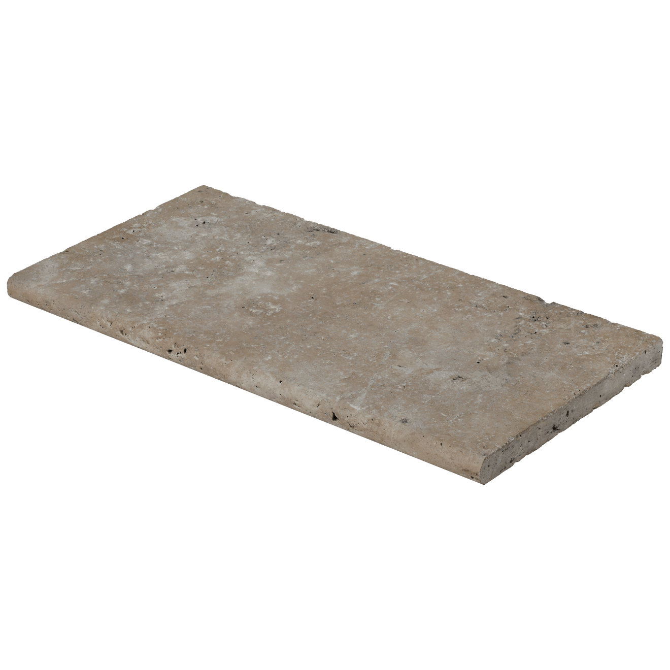 Mediterranean Ivory 12" x 24" Tumbled Bullnose Edge Travertine Pool ...