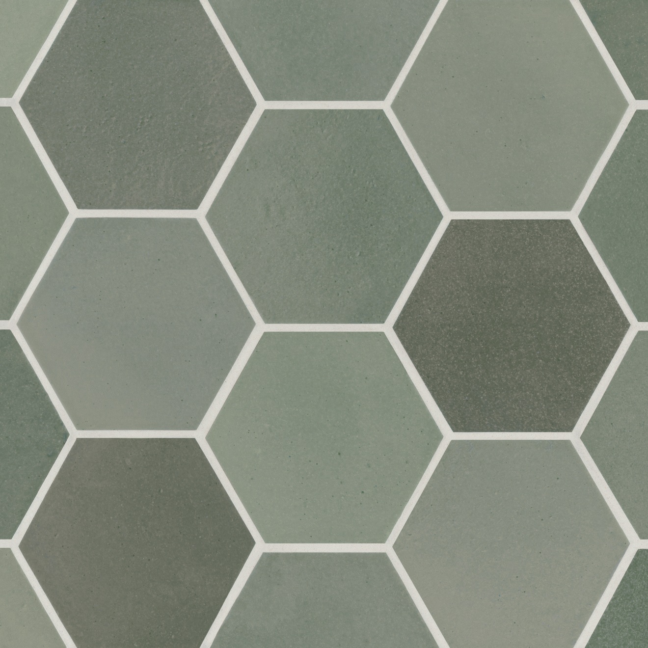 Celine 4" Hexagon Matte Porcelain Floor & Wall Tile in Sage ...
