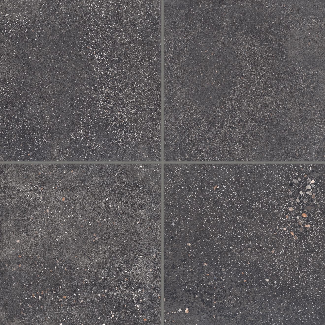 Area 51 24" x 24" Matte Porcelain Field Tile in Black | Bedrosians Tile ...