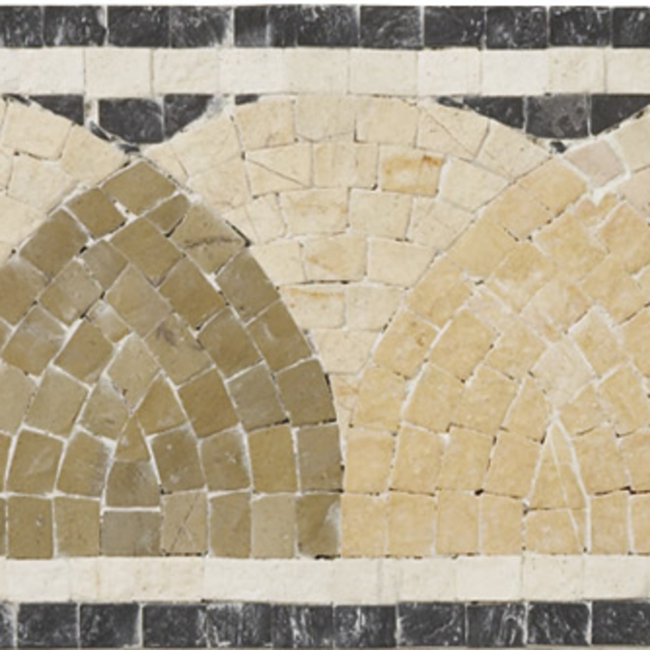 Nico Mozaics 4" x 16" Damascus Honed Limestone Border in Melange ...