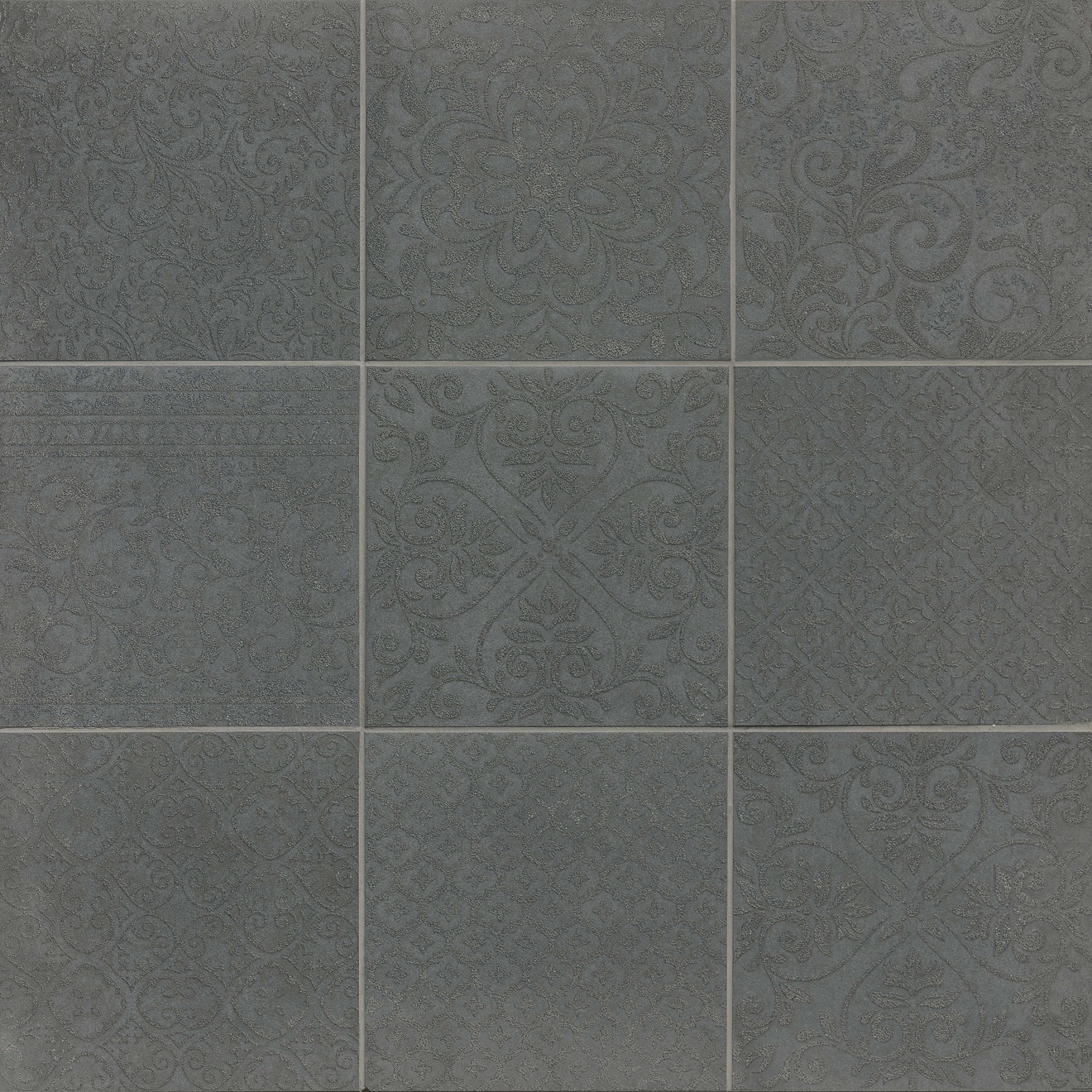 Siena 8" x 8" Porcelain Field Tile in Silver (8 Piece Pattern ...