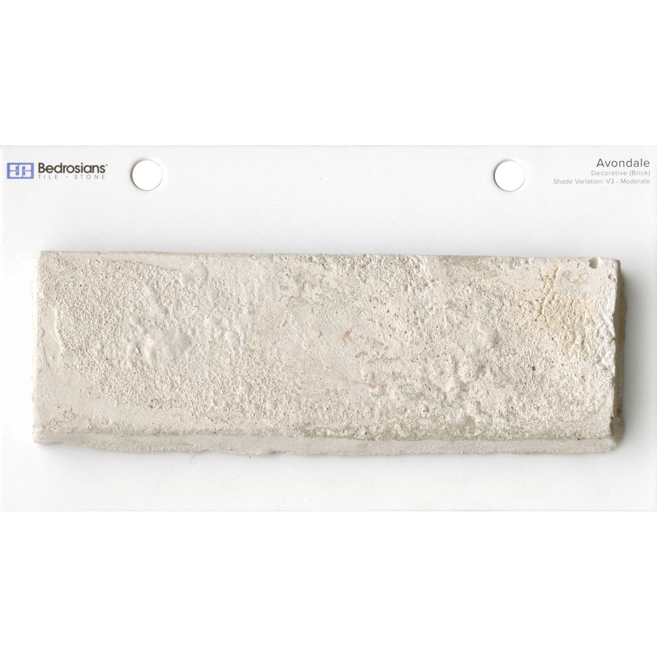 Sample - Avondale Antik Brick Tile in Early Grey | Bedrosians Tile & Stone
