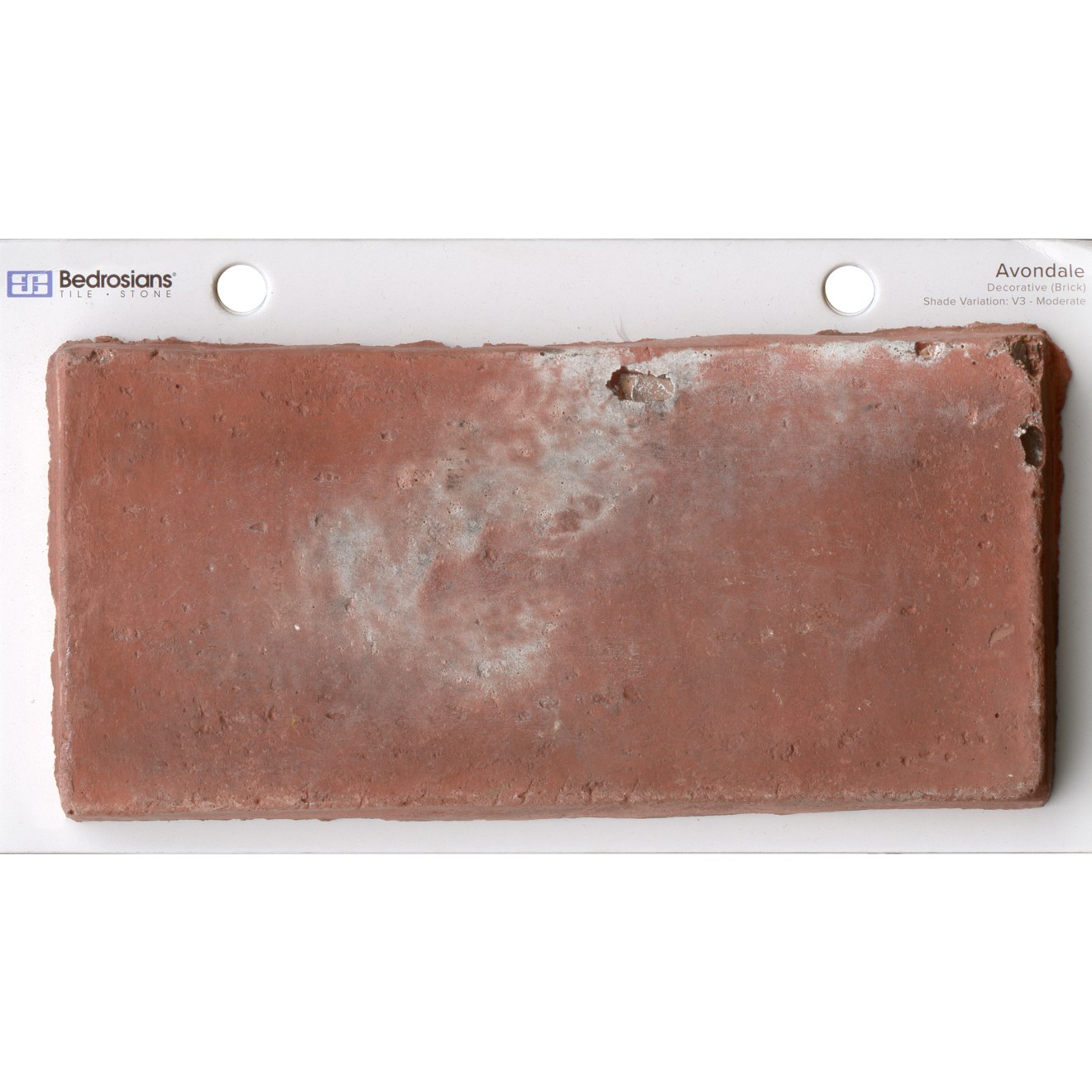 Sample - Avondale Smooth Brick Tile in Used Red | Bedrosians Tile & Stone
