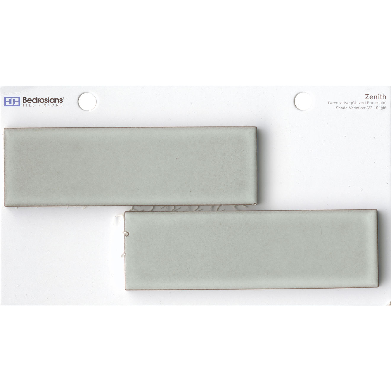 Sample - Zenia 2" x 6" Matte Mosaic in Moon | Bedrosians Tile & Stone