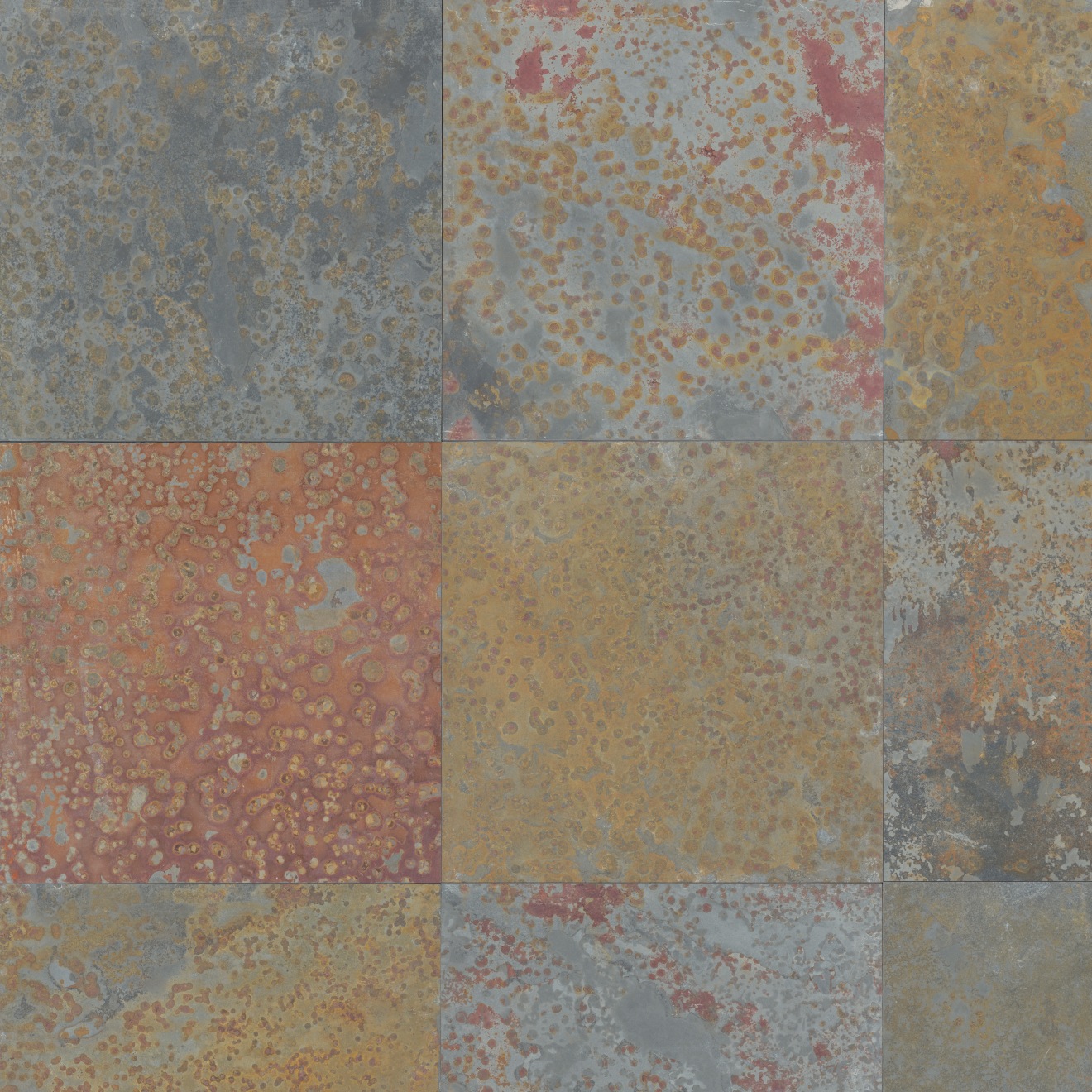 Brazilian Multicolor 16" x 16" Gauged Slate Tile | Bedrosians Tile & Stone