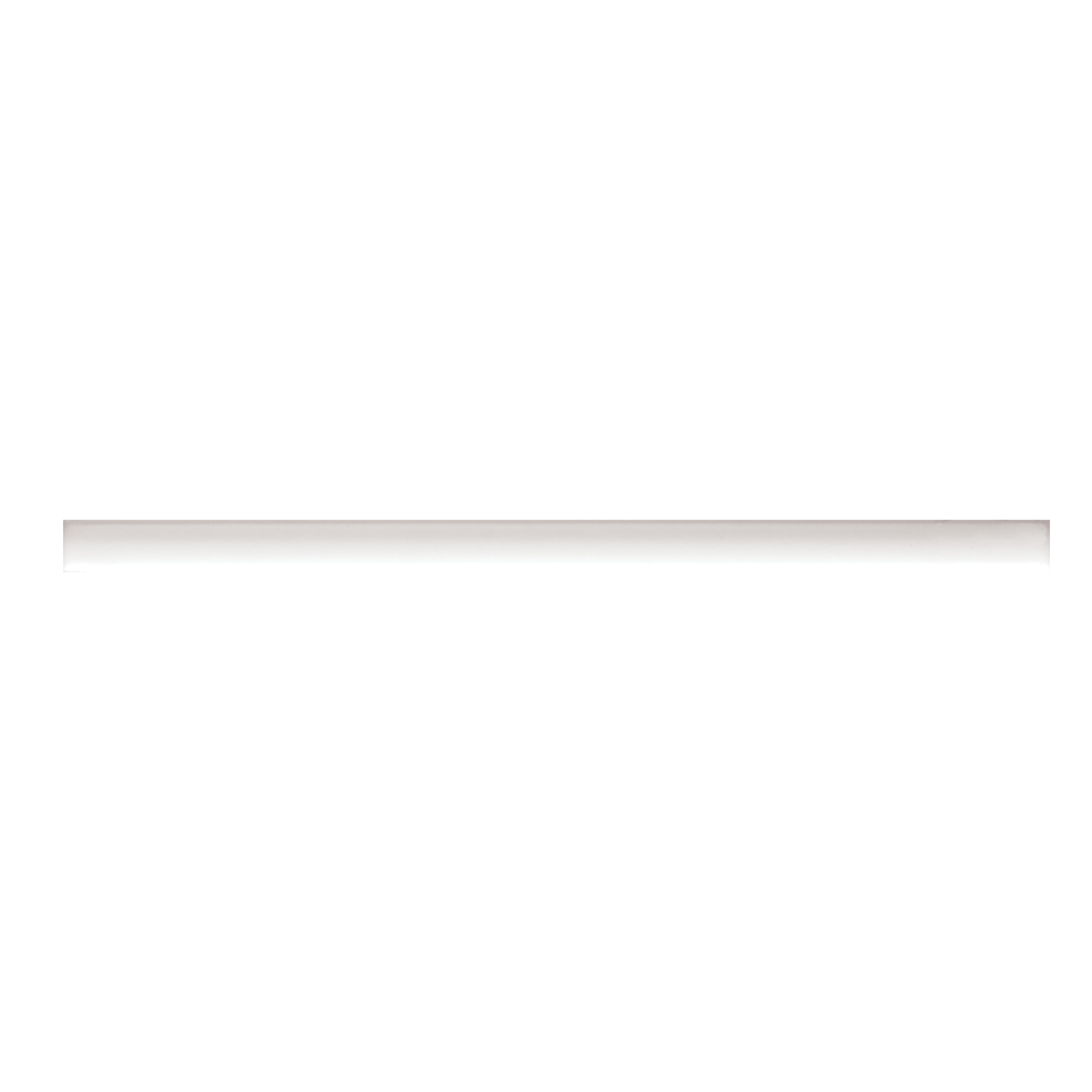 Clara .5" x 12" Matte Ceramic Jolly Trim in White | Bedrosians Tile & Stone