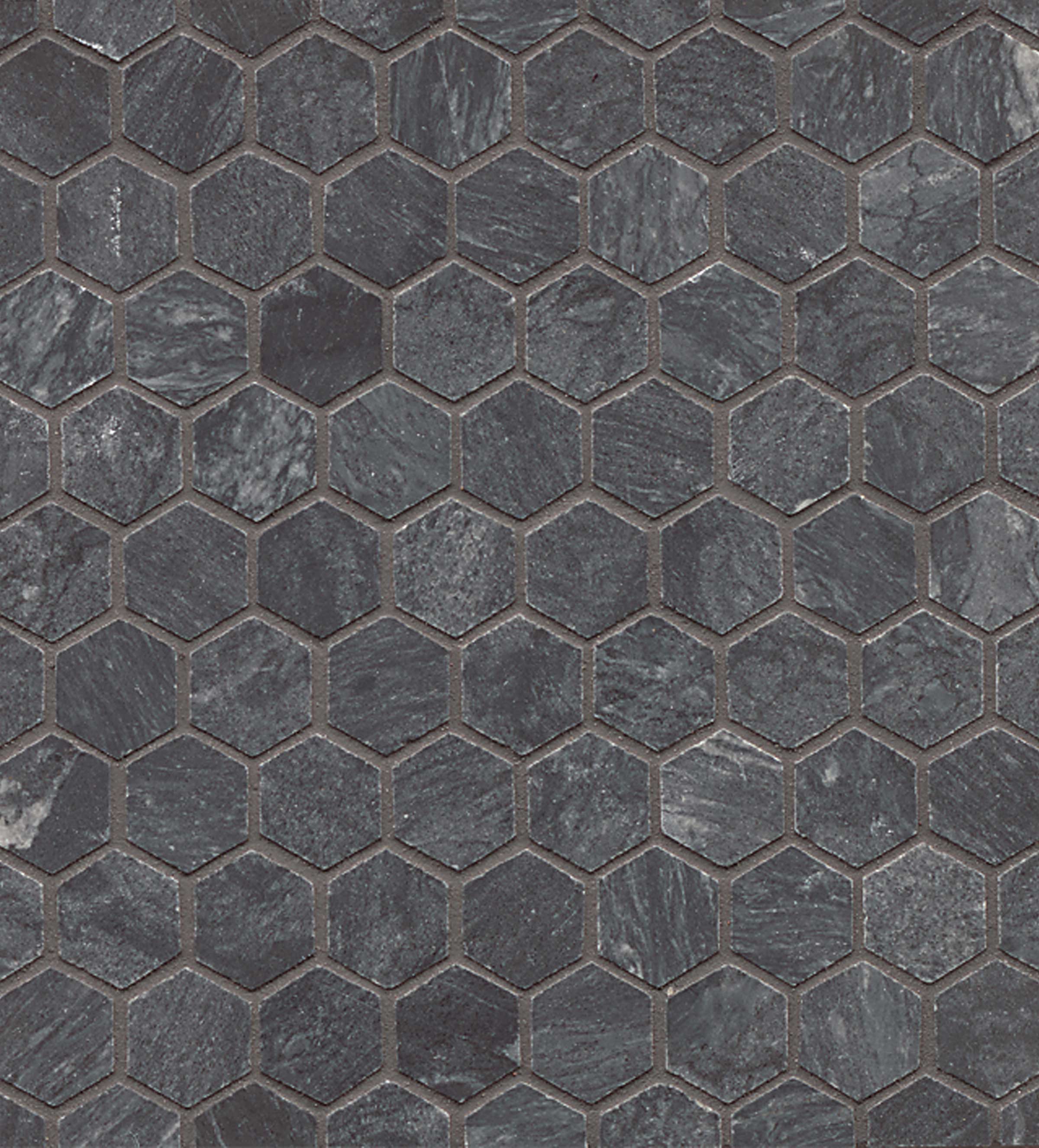 Mod Rocks 1" Hexagon Honed Marble Mosaic in Flannel | AlysEdwards