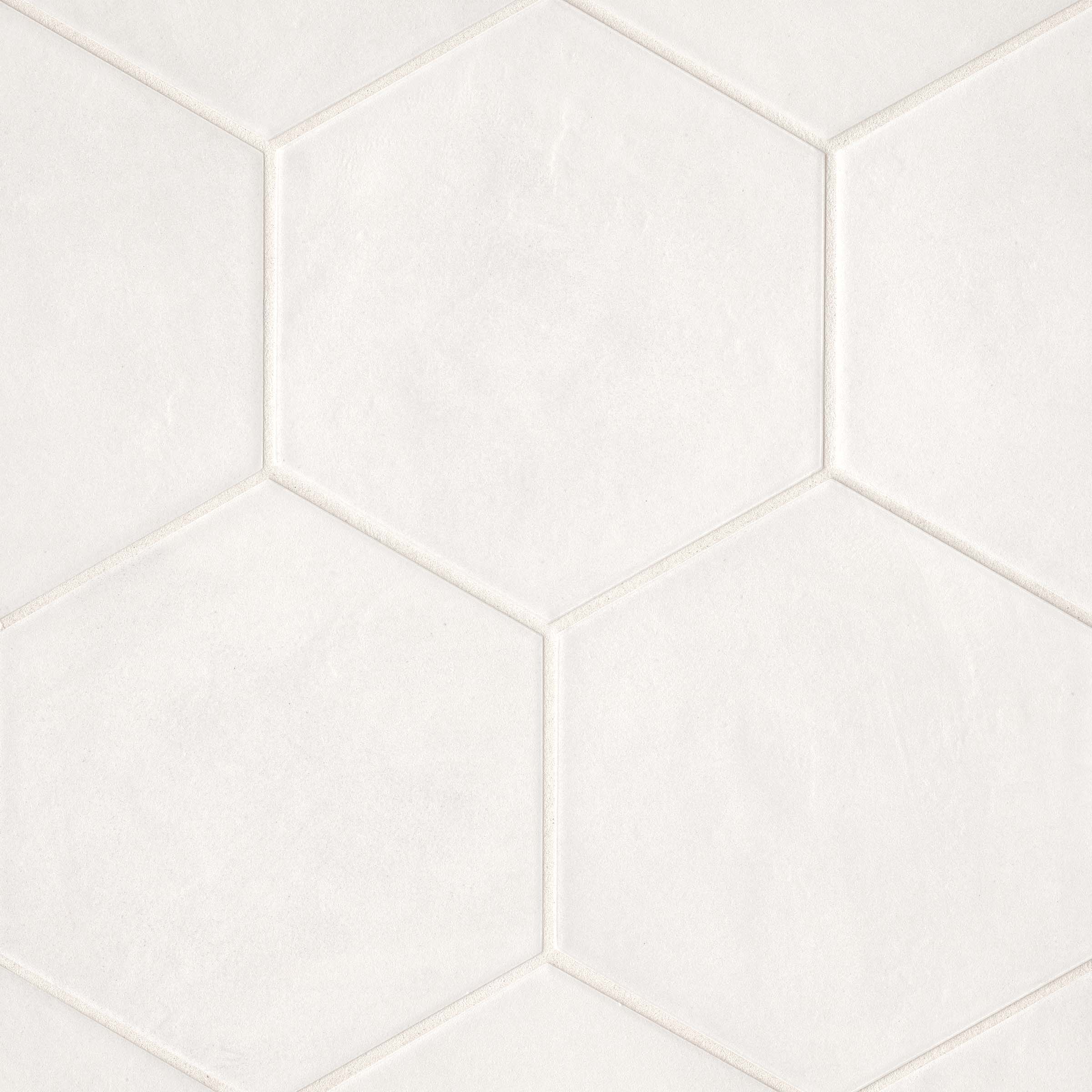 Matte White Hexagon Tile Retro Hex Porcelain Floor And Wall Tile,