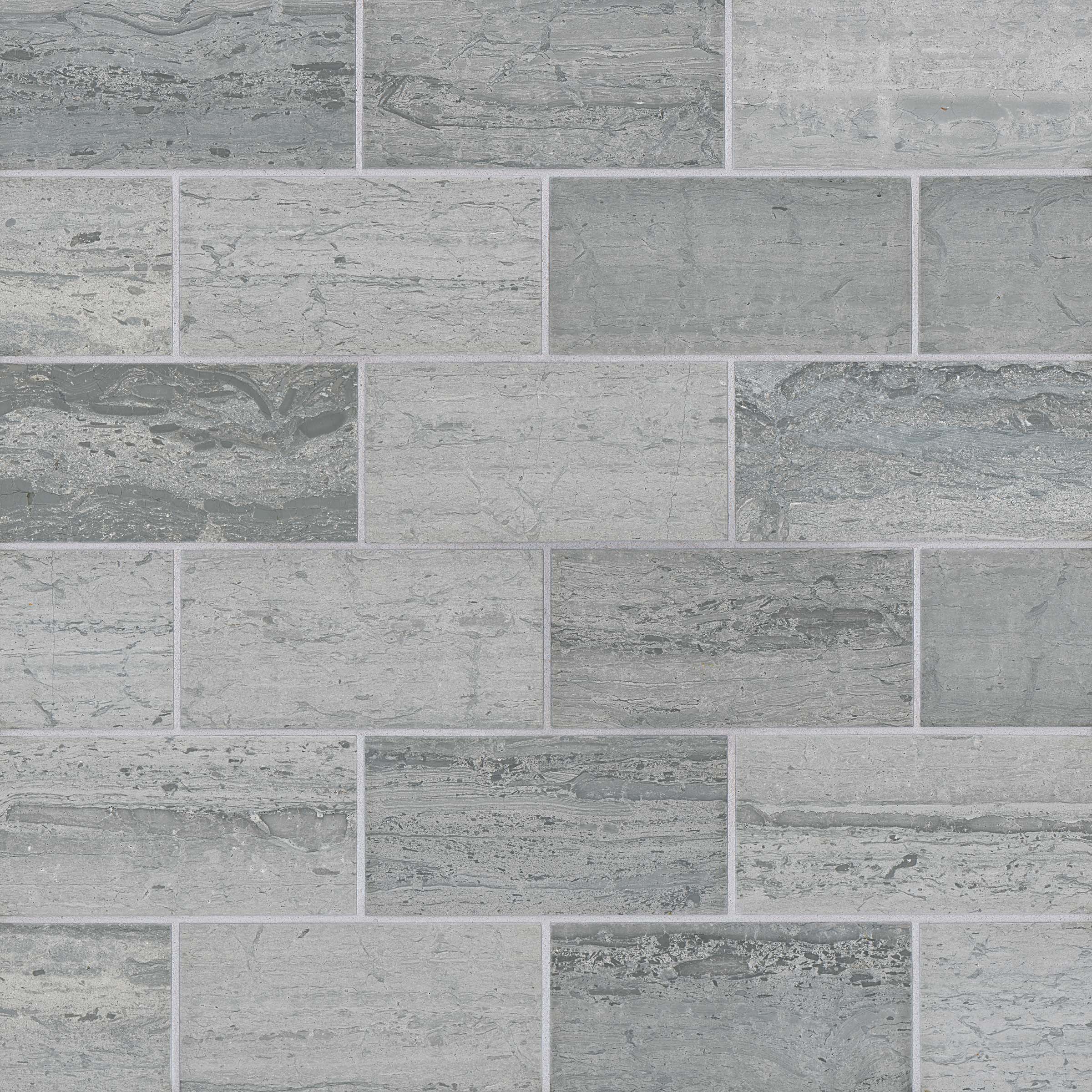 Ferrara 3" x 6" Honed Marble Tile in Argento | Bedrosians Tile & Stone
