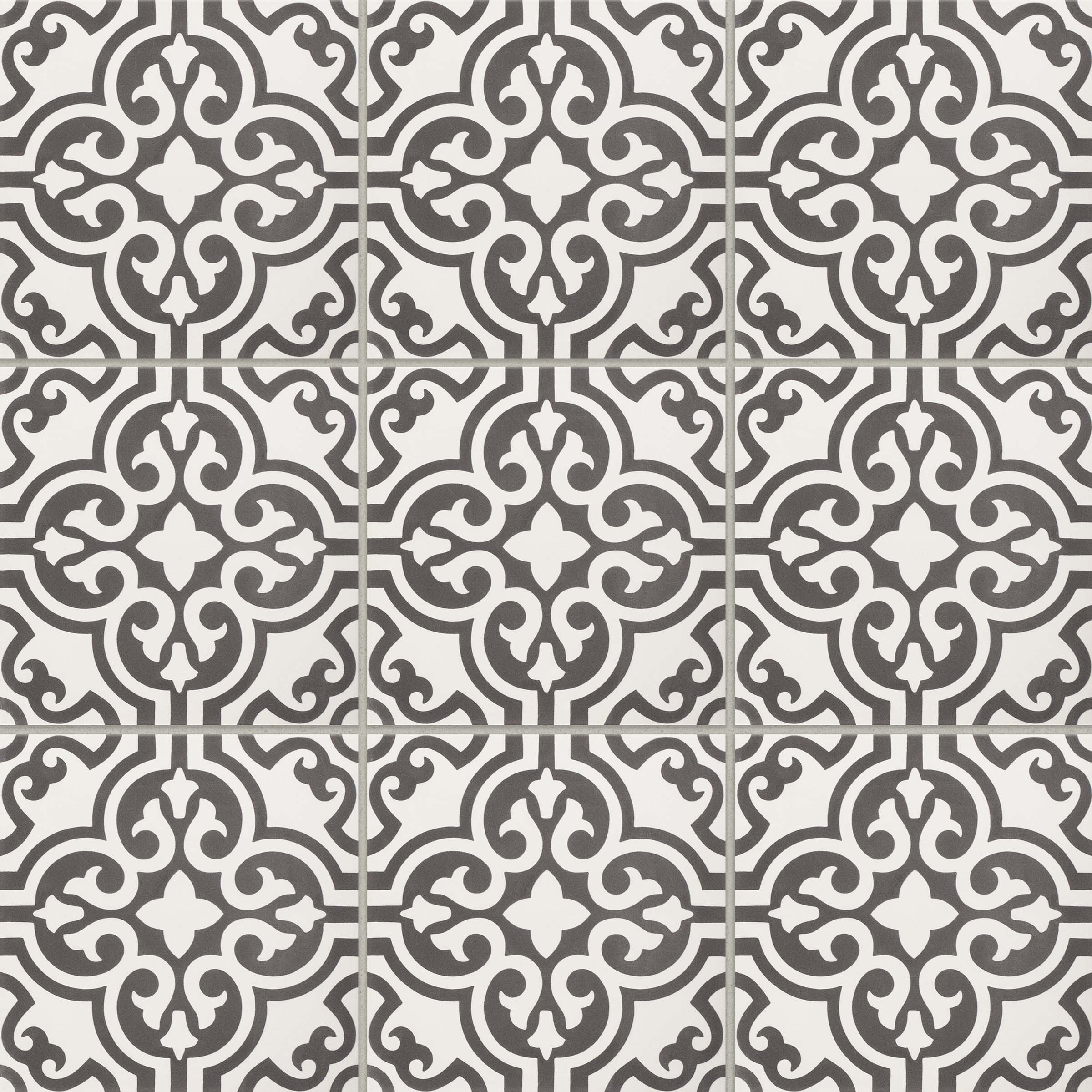 Remy 8" x 8" Matte Decorative Cement Tile in Nouveaux | Bedrosians Tile ...
