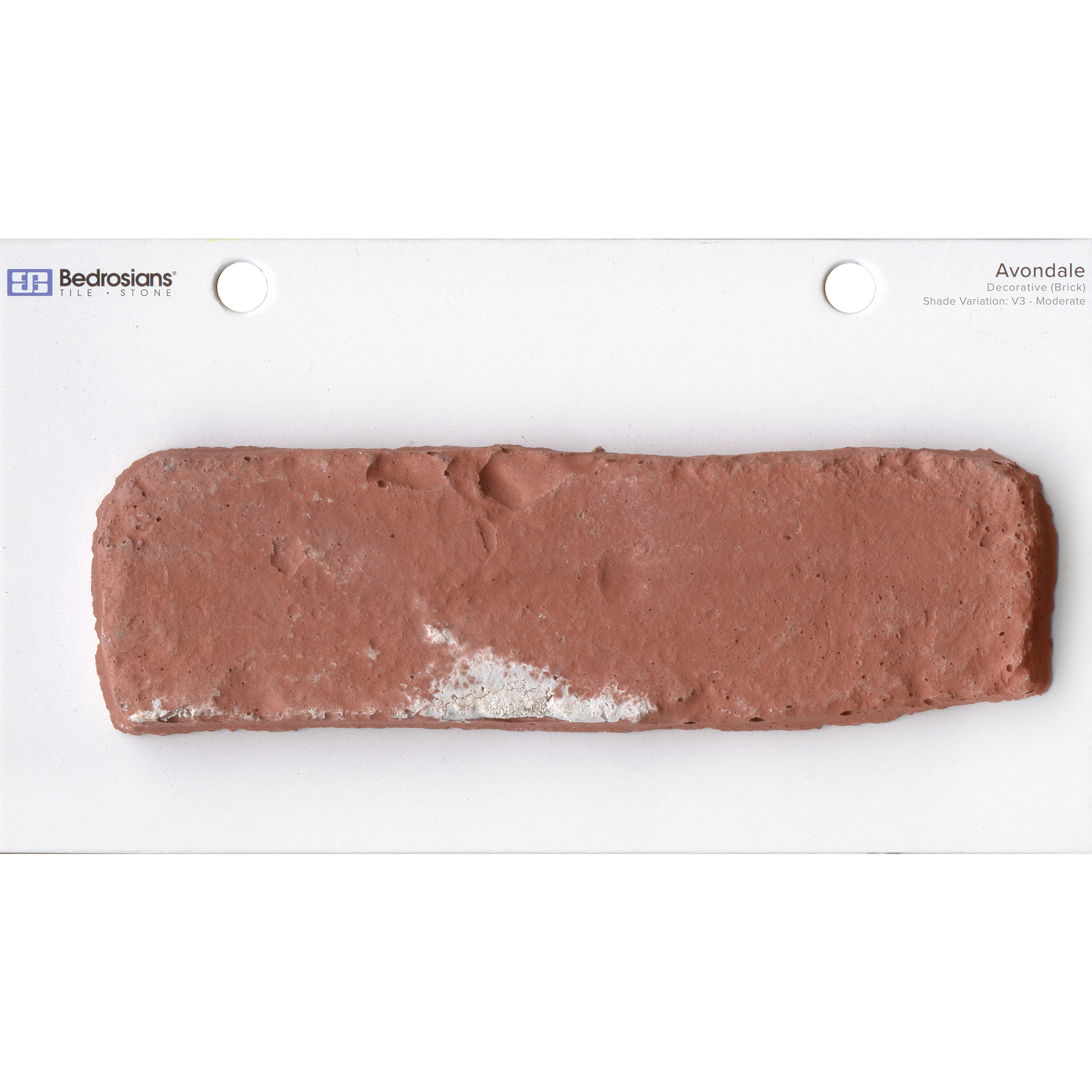 Sample - Avondale Antik Brick Tile in Used Red | Bedrosians Tile & Stone