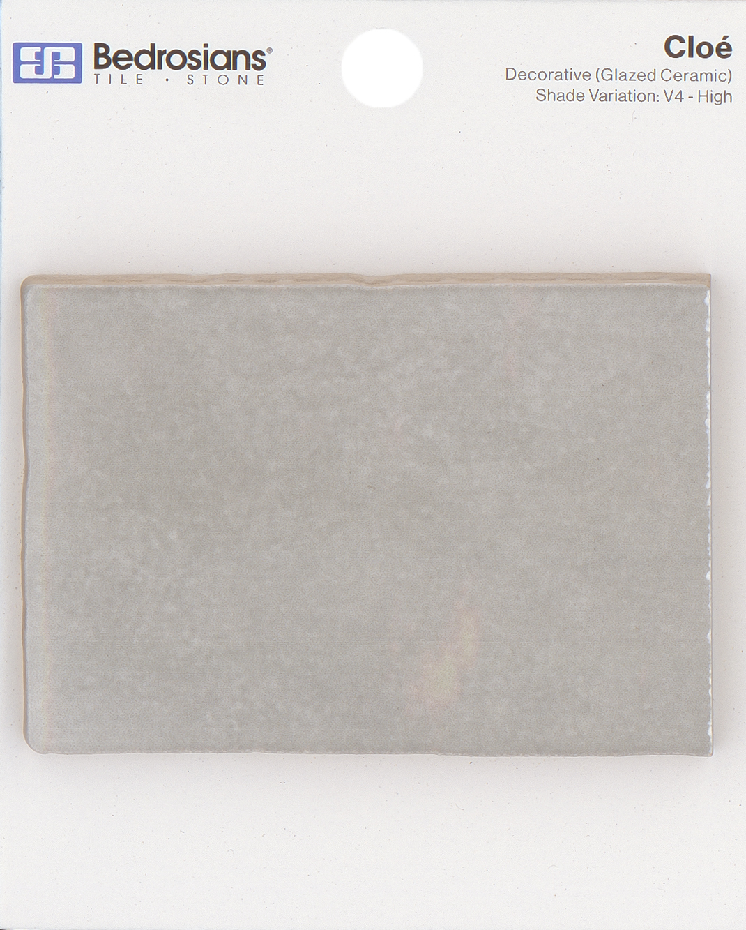 Sample - Cloe 2.5" x 8" Ceramic Wall Tile in Grey - Full Piece ...