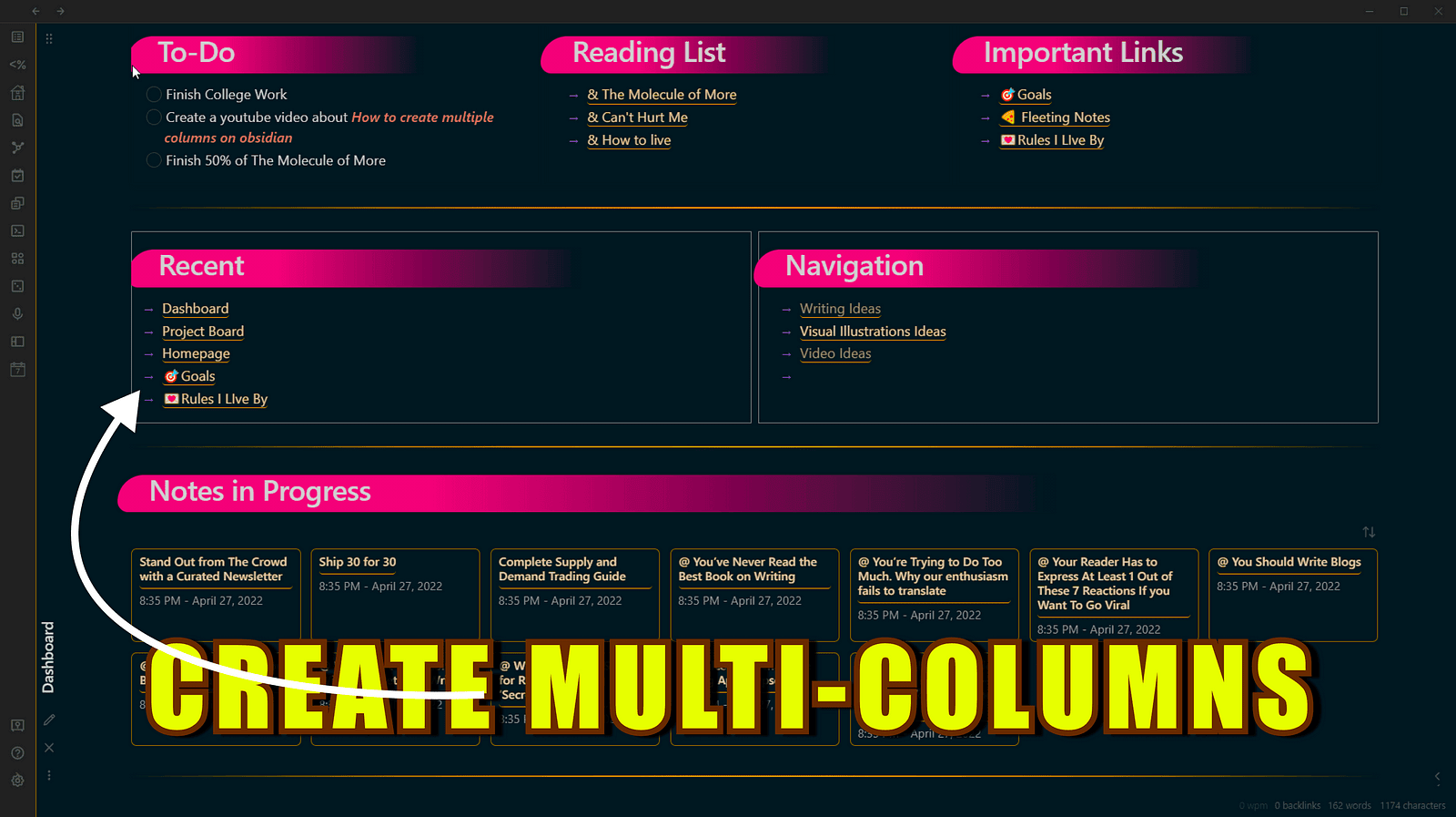 How to Create Multiple Columns On Obsidian - Prakash Joshi Pax