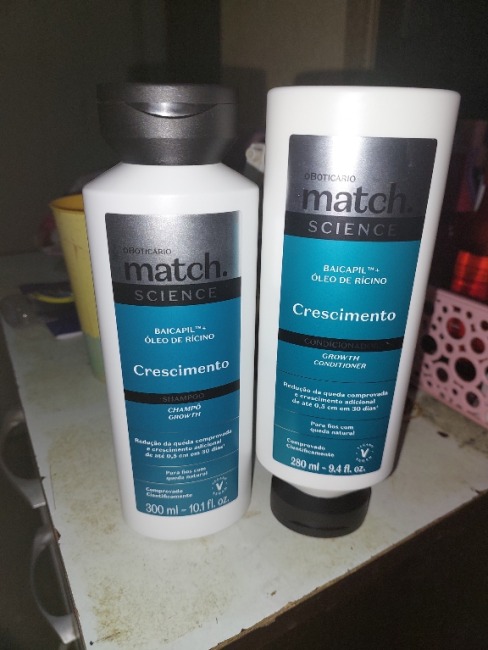 Combo Match Science Crescimento: Shampoo 250ml + Condicionador 250ml | O Boticário