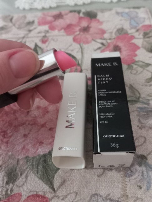 Balm Labial Rosa Rosewater Make B. Micro Tint 3,6g | O Boticário