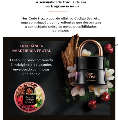 Her Code: Eau de Parfum Feminino | O Cadeado do Boticário!