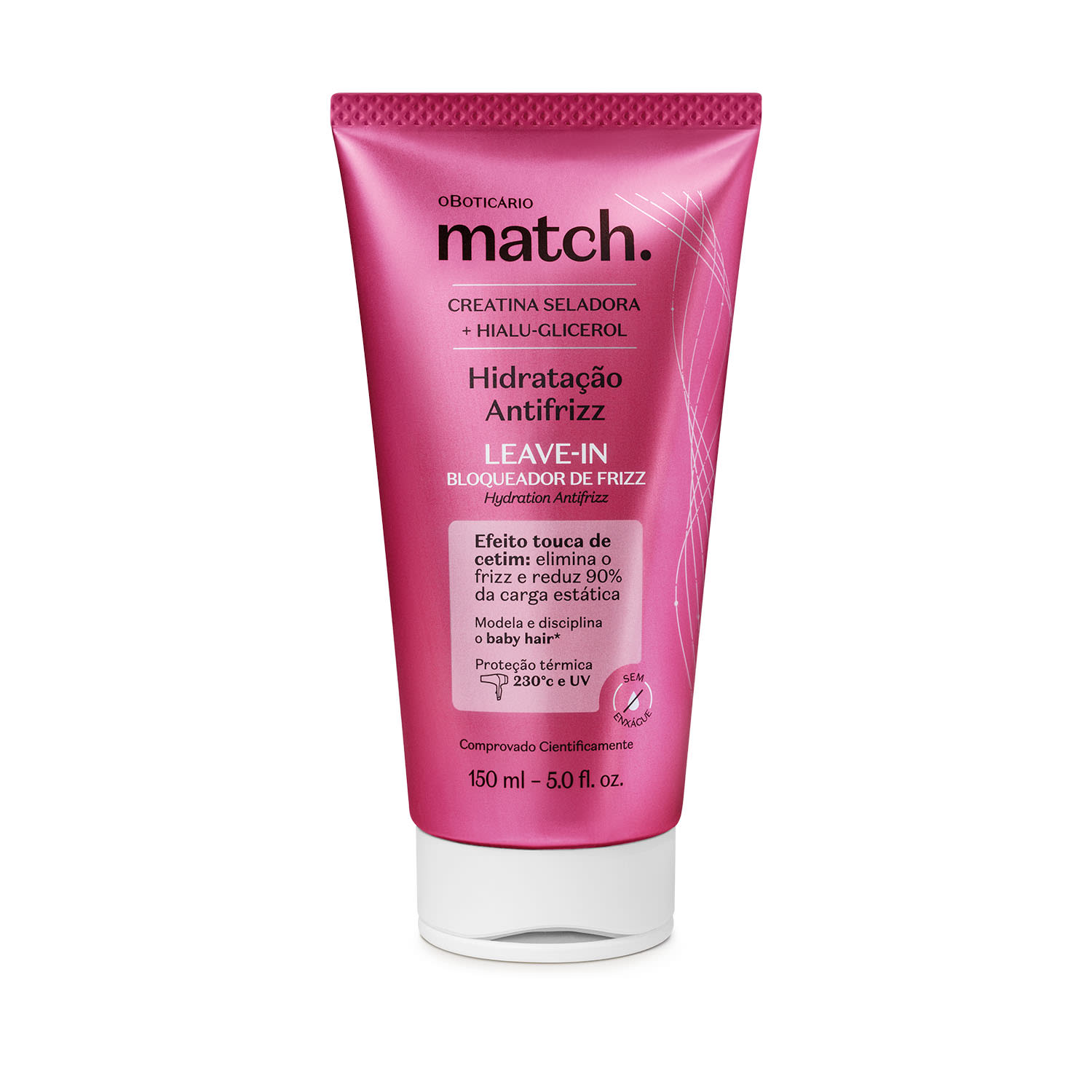 Leave-In Bloqueador de Frizz Match Hidratação Antifrizz 150ml | O Boticário