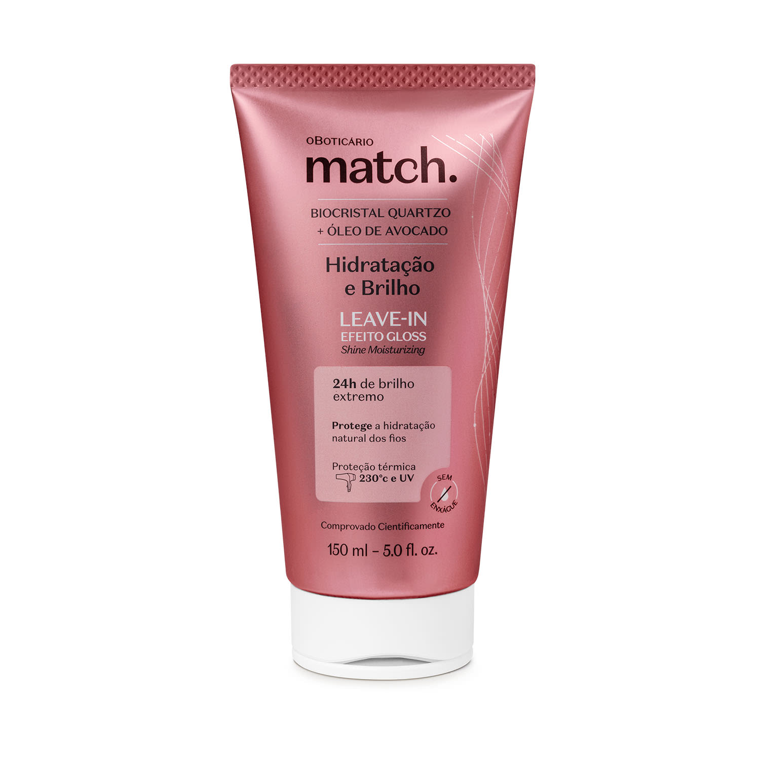 Leave-In Efeito Gloss Match Hidratação e Brilho 150ml | O Boticário