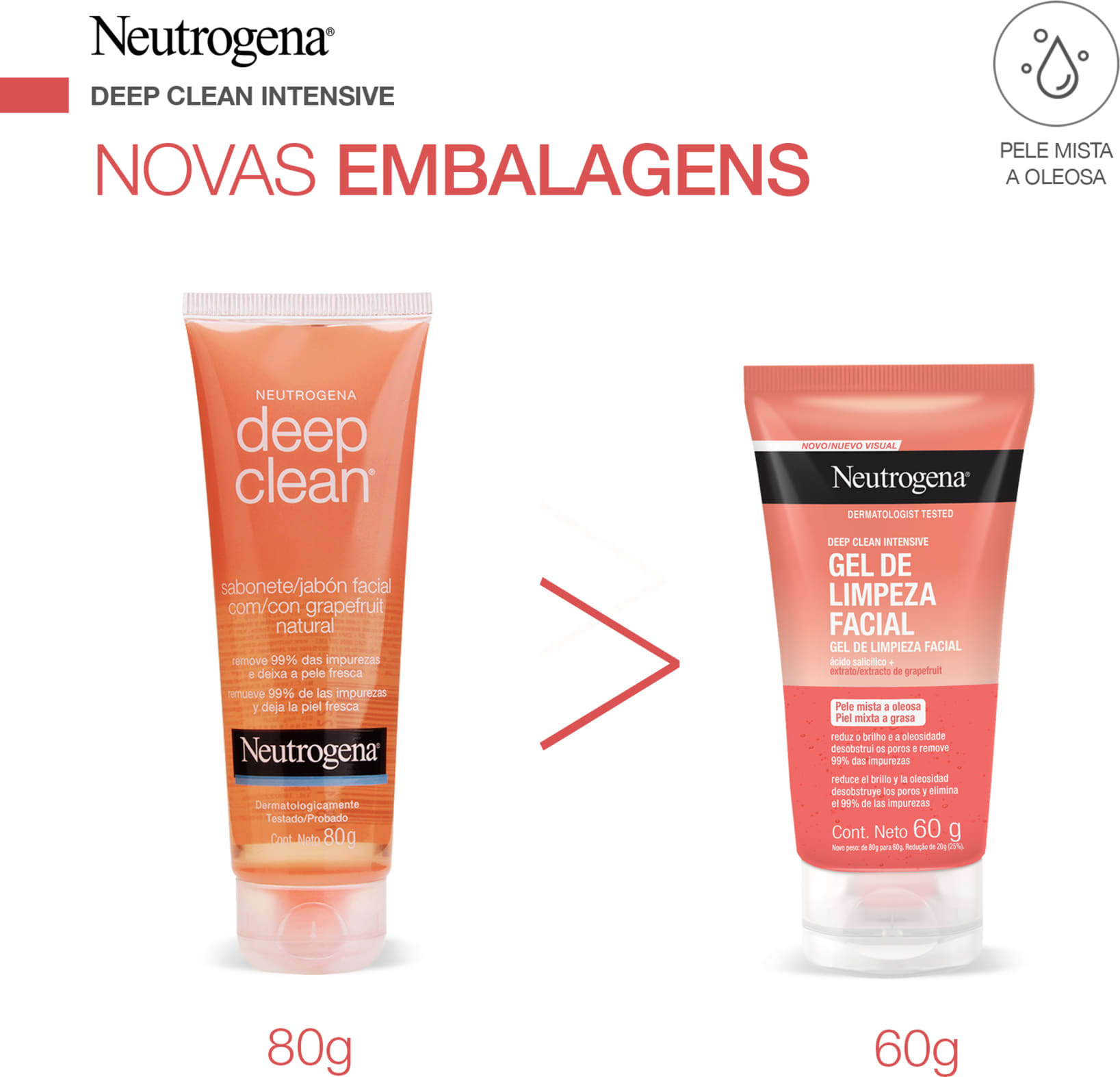 Gel de Limpeza Neutrogena Deep Clean Grapefruit | Beleza na Web