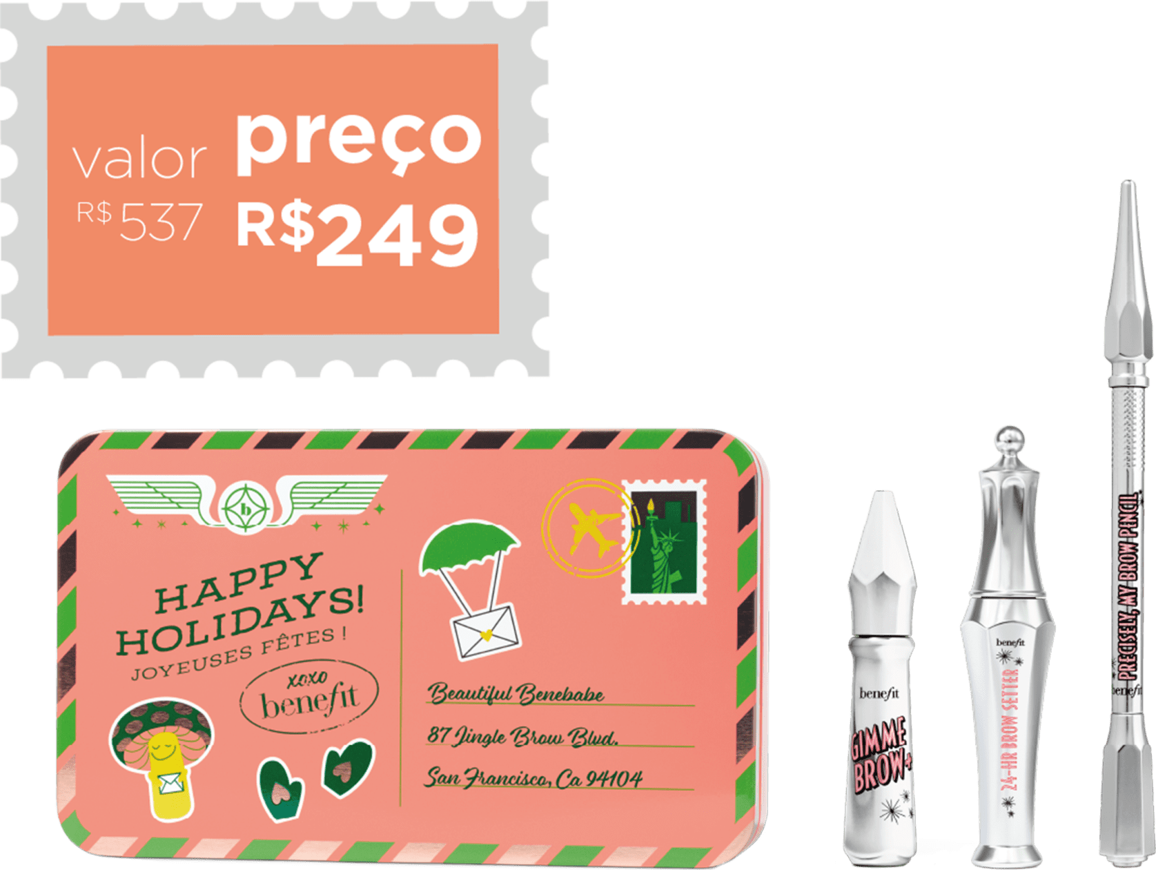 Kit Benefit Cosmetics Holiday Jolly Brow Bunch 3 | Beleza Na Web PRO Pro