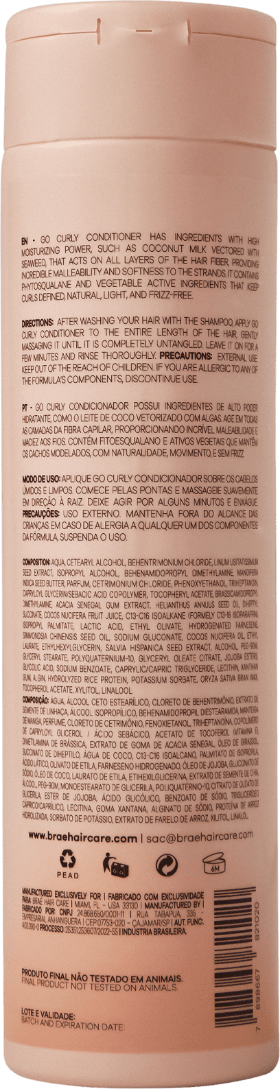 Condicionador Braé Go Curly | Beleza na Web