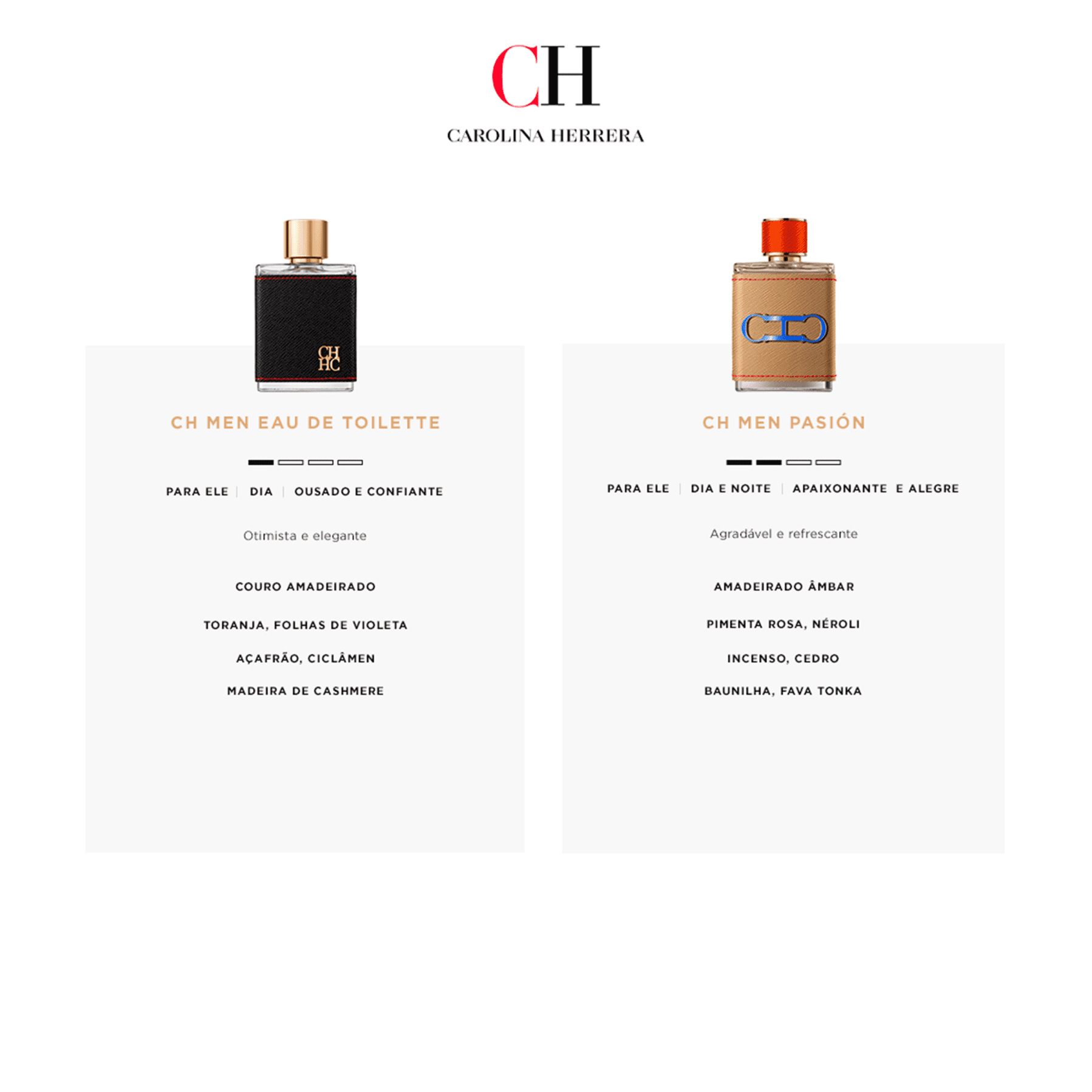 Perfume CH Pasión Carolina Herrera Masculino Eau de Parfum | Beleza na Web