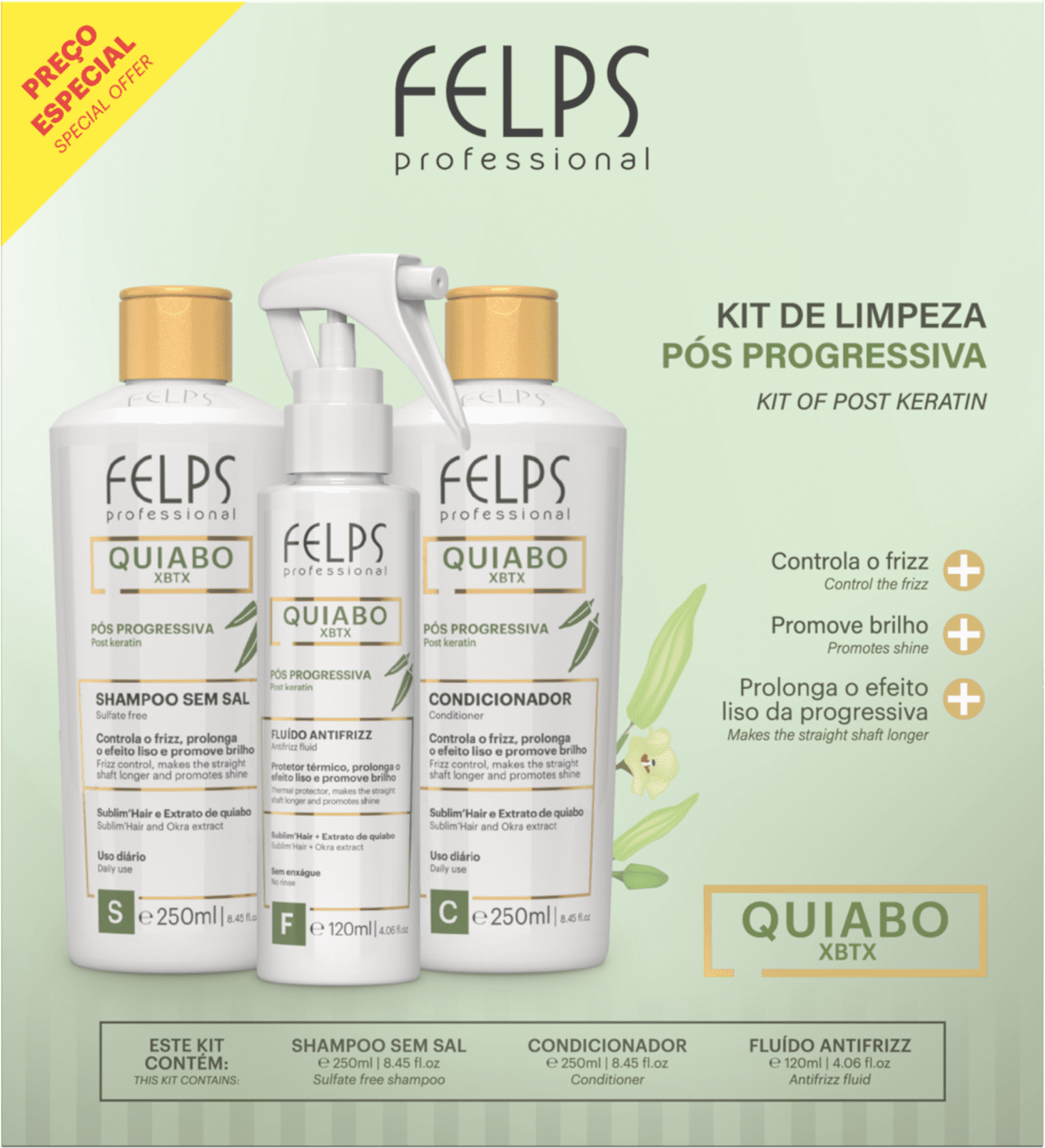 Kit Felps Quiabo XBTX Pós Progressiva | Beleza Na Web PRO Pro