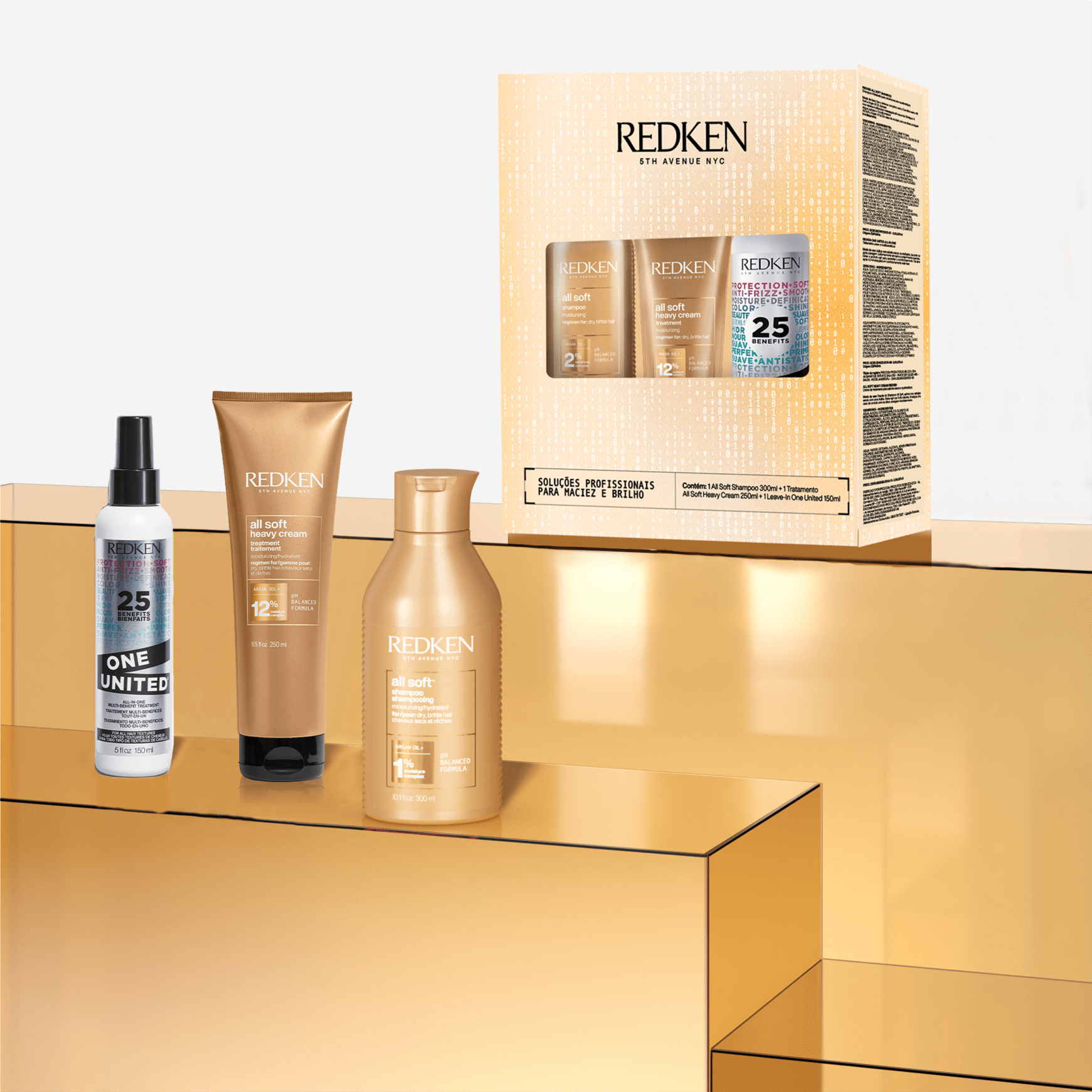 Kit Redken All Soft & One United 25 Benefits | Beleza na Web