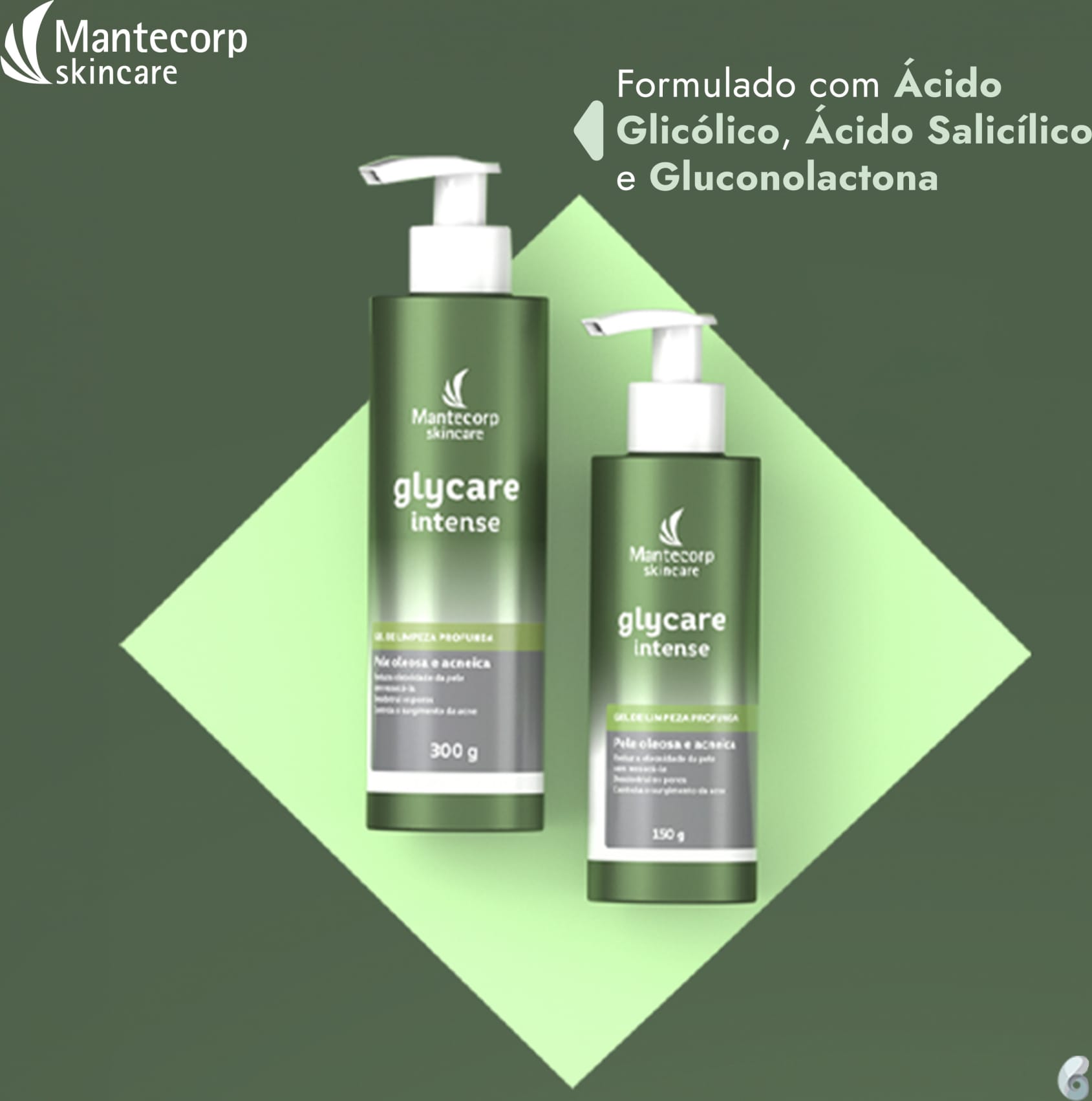 Gel de Limpeza Mantecorp Glycare Intense 150g | Beleza na Web