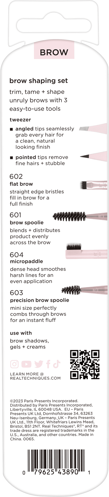 Kit Real Techniques Brow Styling Set Tweezers | Beleza na Web