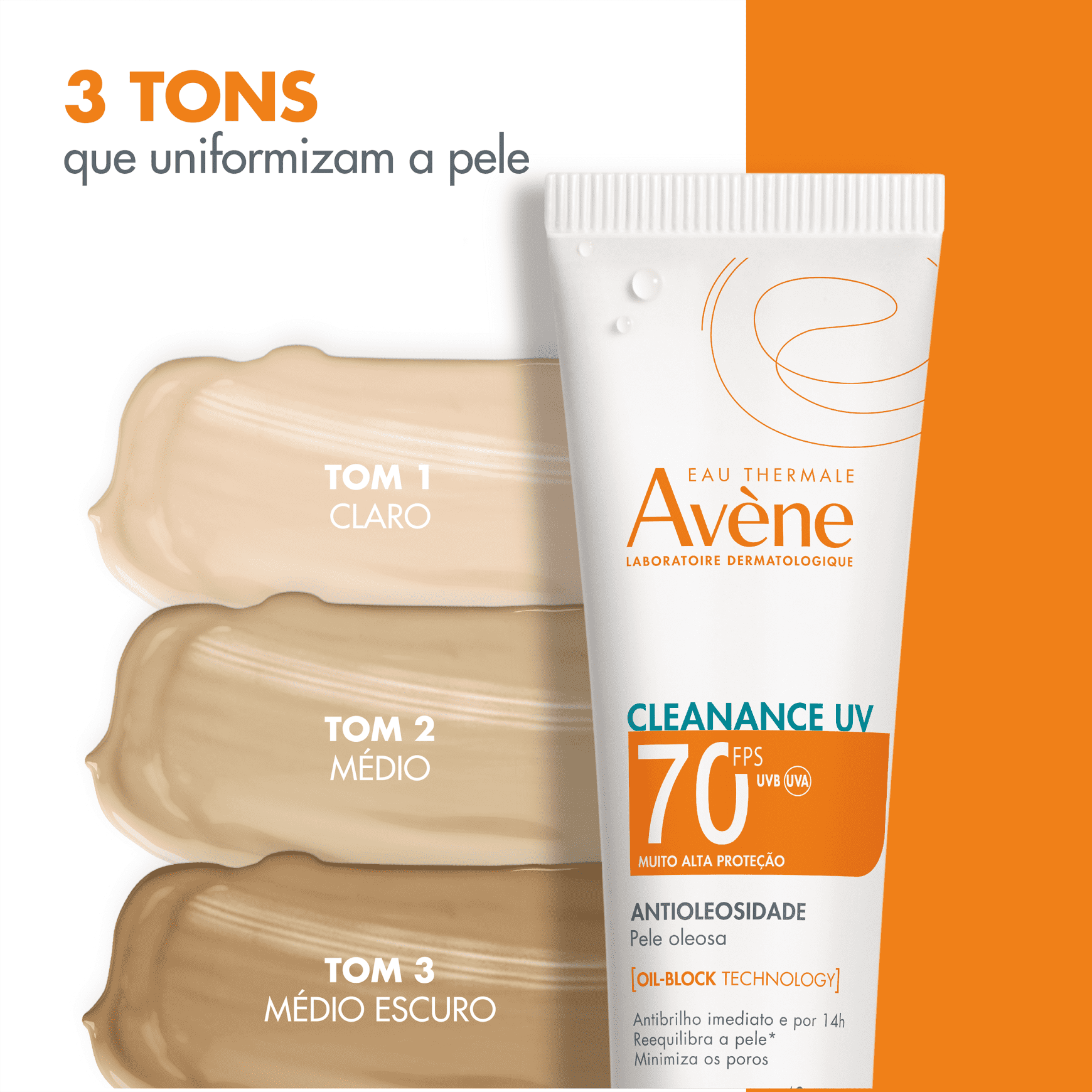 Protetor Solar Facial Avène Cleanance UV FPS70 | Beleza na Web