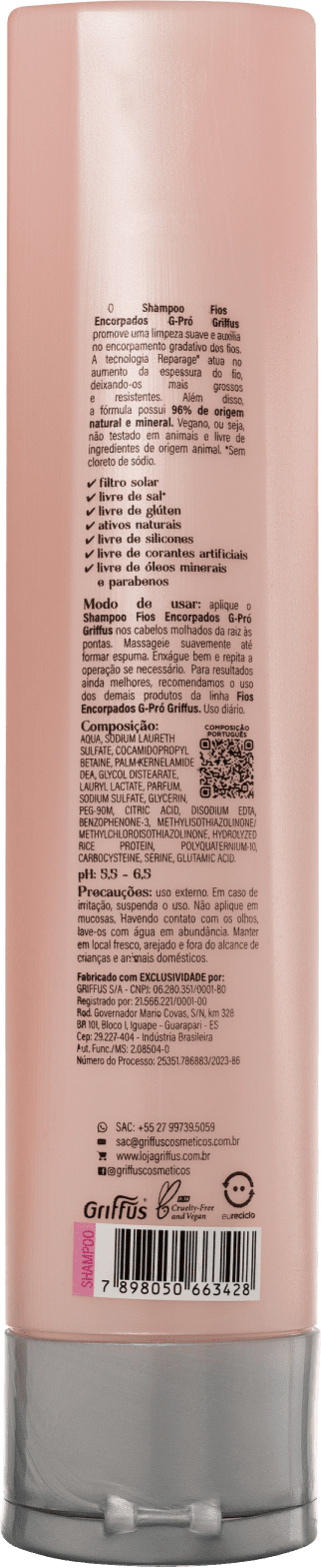 Shampoo Griffus G-Pró Fios Encorpados | Beleza na Web