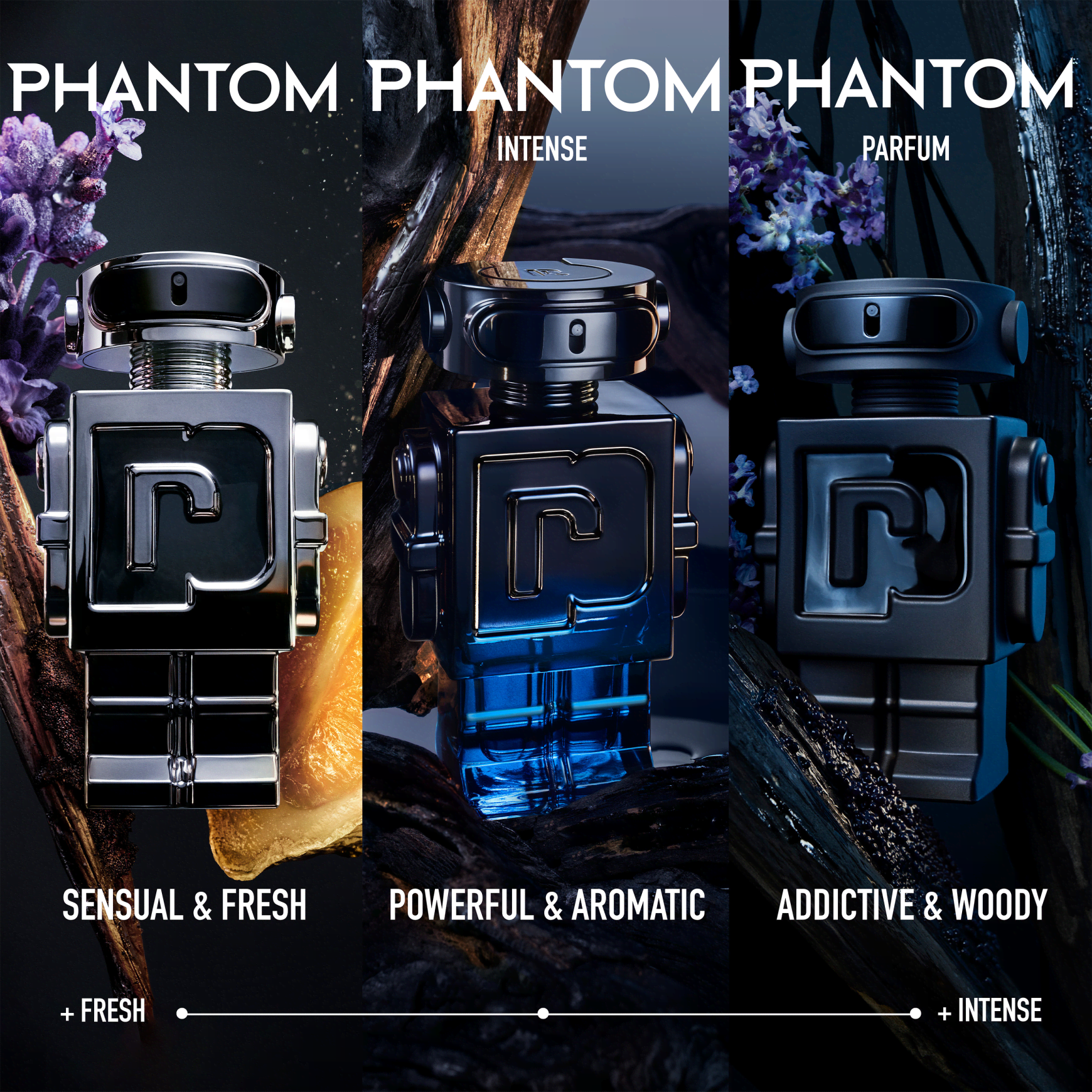 Phantom Intense Rabanne Eau de Parfum Perfume Masculino 100ml | Beleza ...