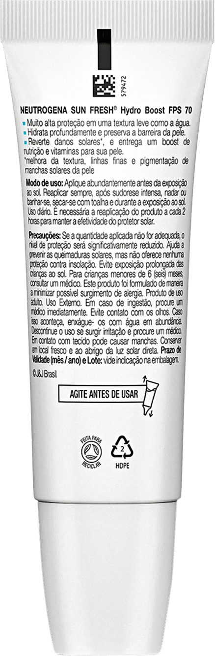Neutrogena Sun Fresh Hydro Boost FPS70 Cor 2.0 Protetor Solar Facial ...
