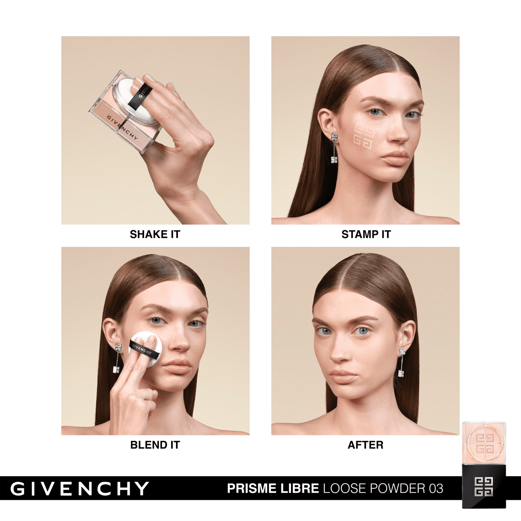 Pó Givenchy Prisme Libre N º 01 Mousseline Pastel Solto Mini | Beleza ...